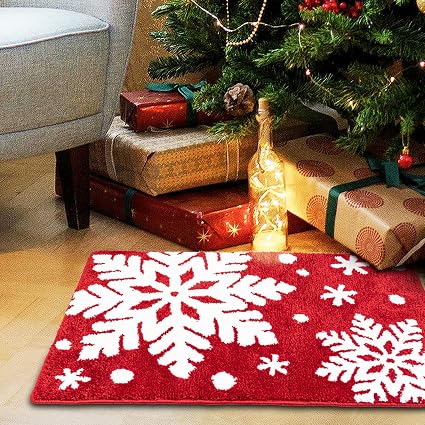 Amazon.com: Good Haus Christmas Bath Mat, Cute Decor Rugs Non-Slip ...