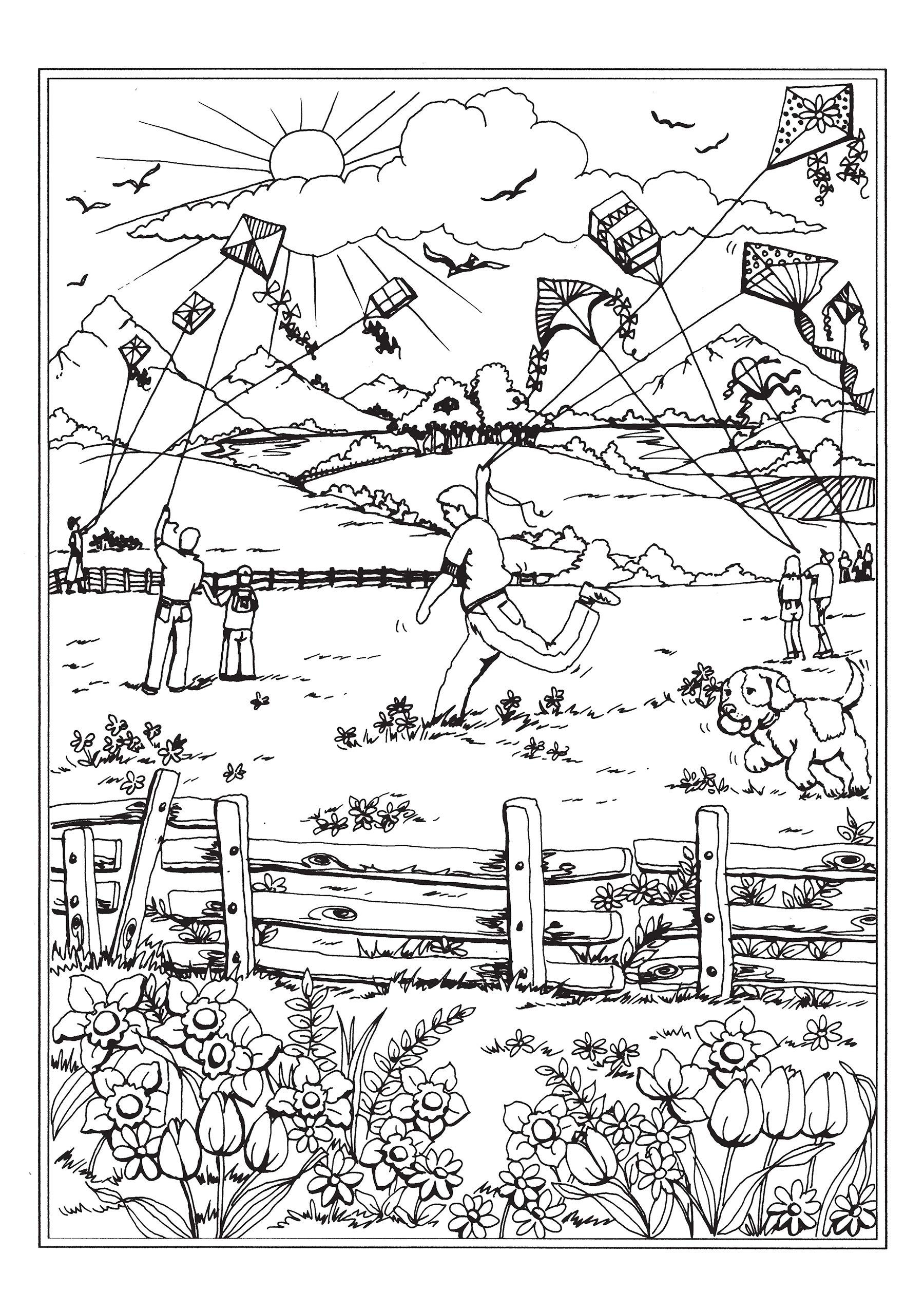 Snapklik.com : Creative Haven Spring Scenes Coloring Book