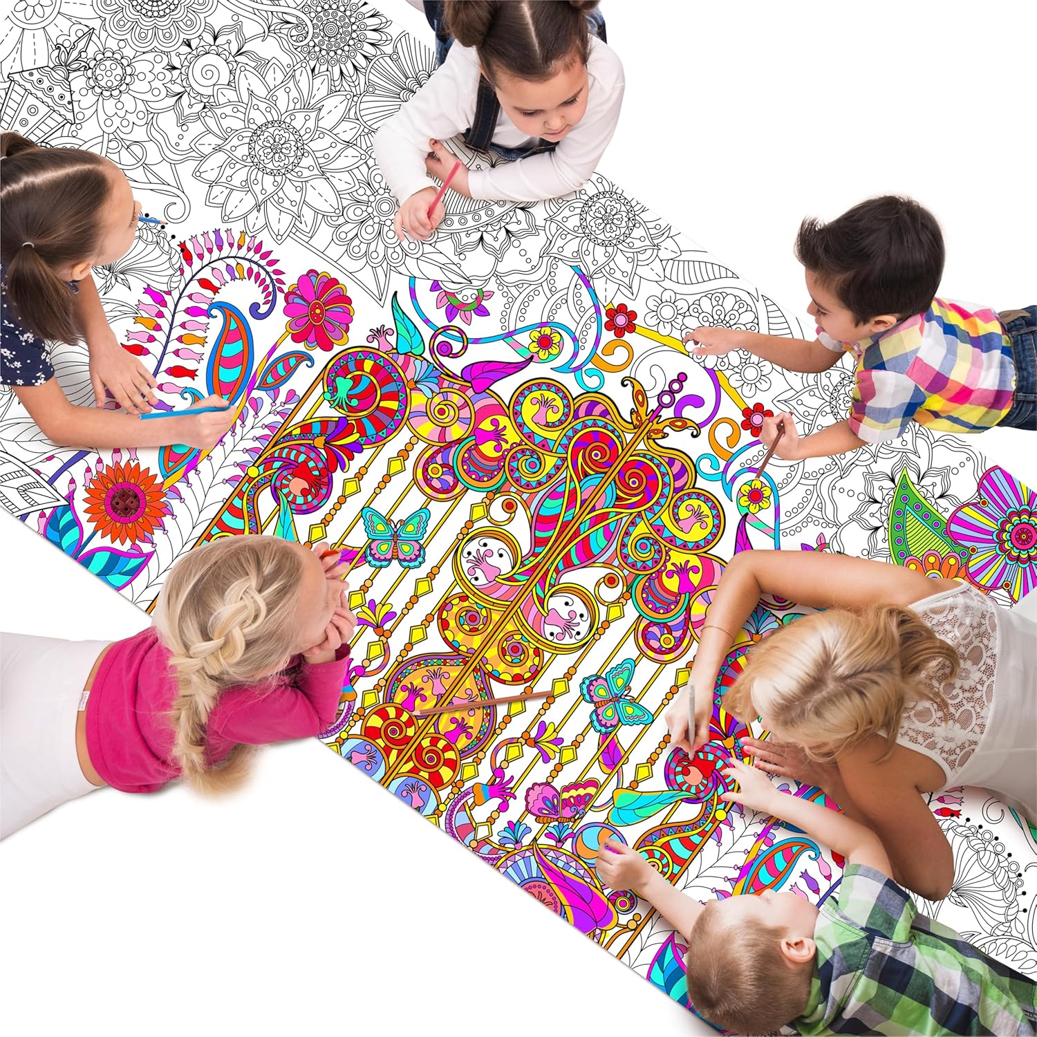 Amazon.com: Giant Coloring Poster, Large Plant Coloring Activity Paper ...