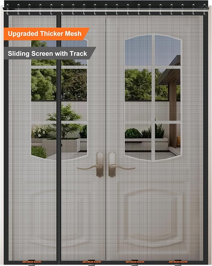 Sliding Magnetic Screen Door with Track Closure, Thicker 265g ...