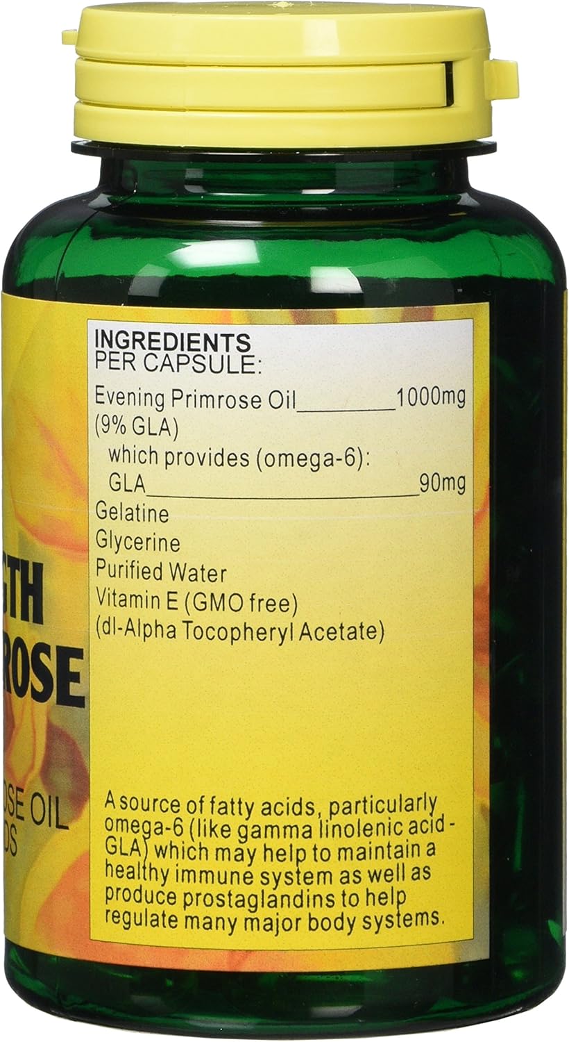 Health Plus High Strength Evening Primrose Oil 1000mg Omega-6 ...
