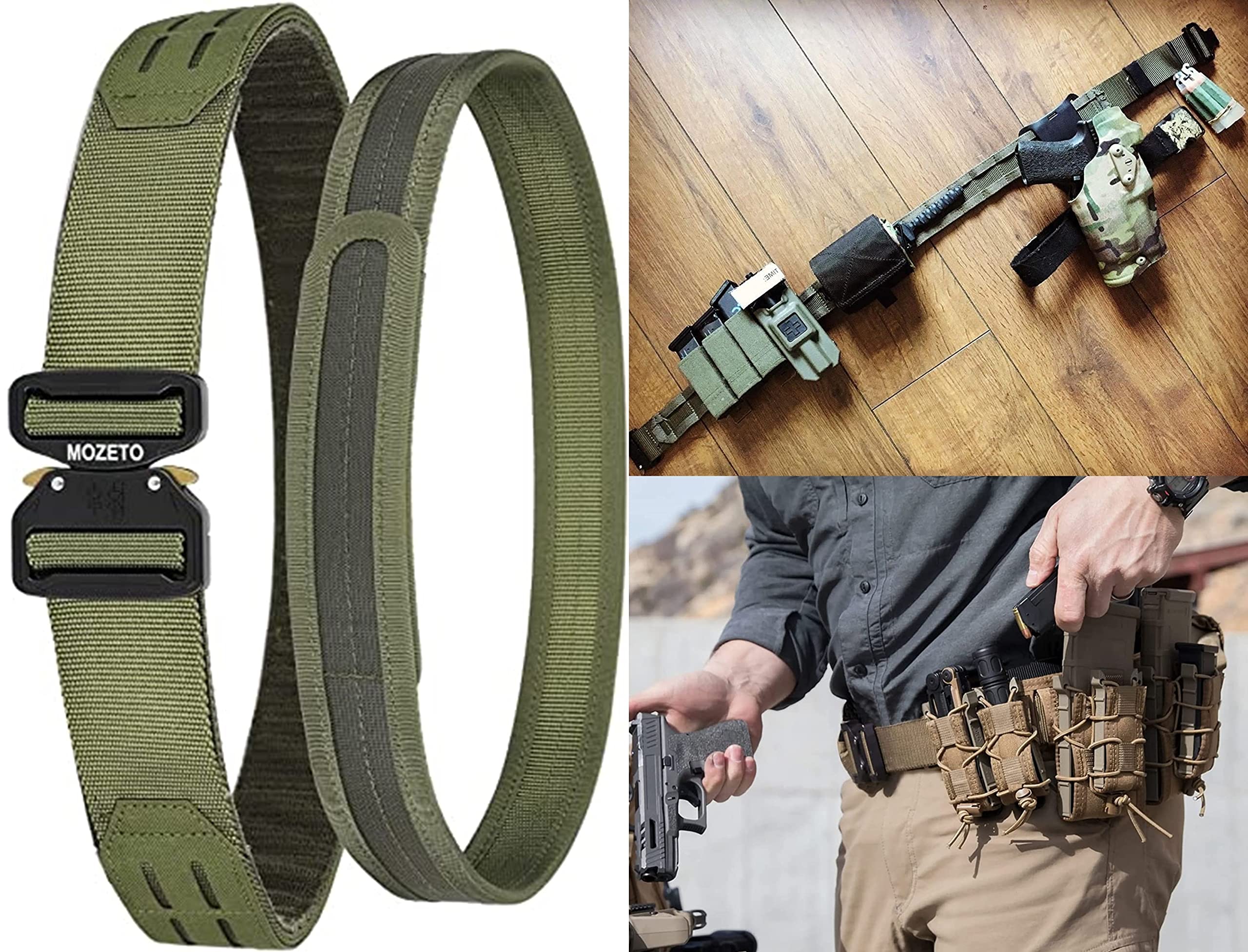 Snapklik.com : Molle Battle Belt, 2 Battle Belts Tactical War Combat ...