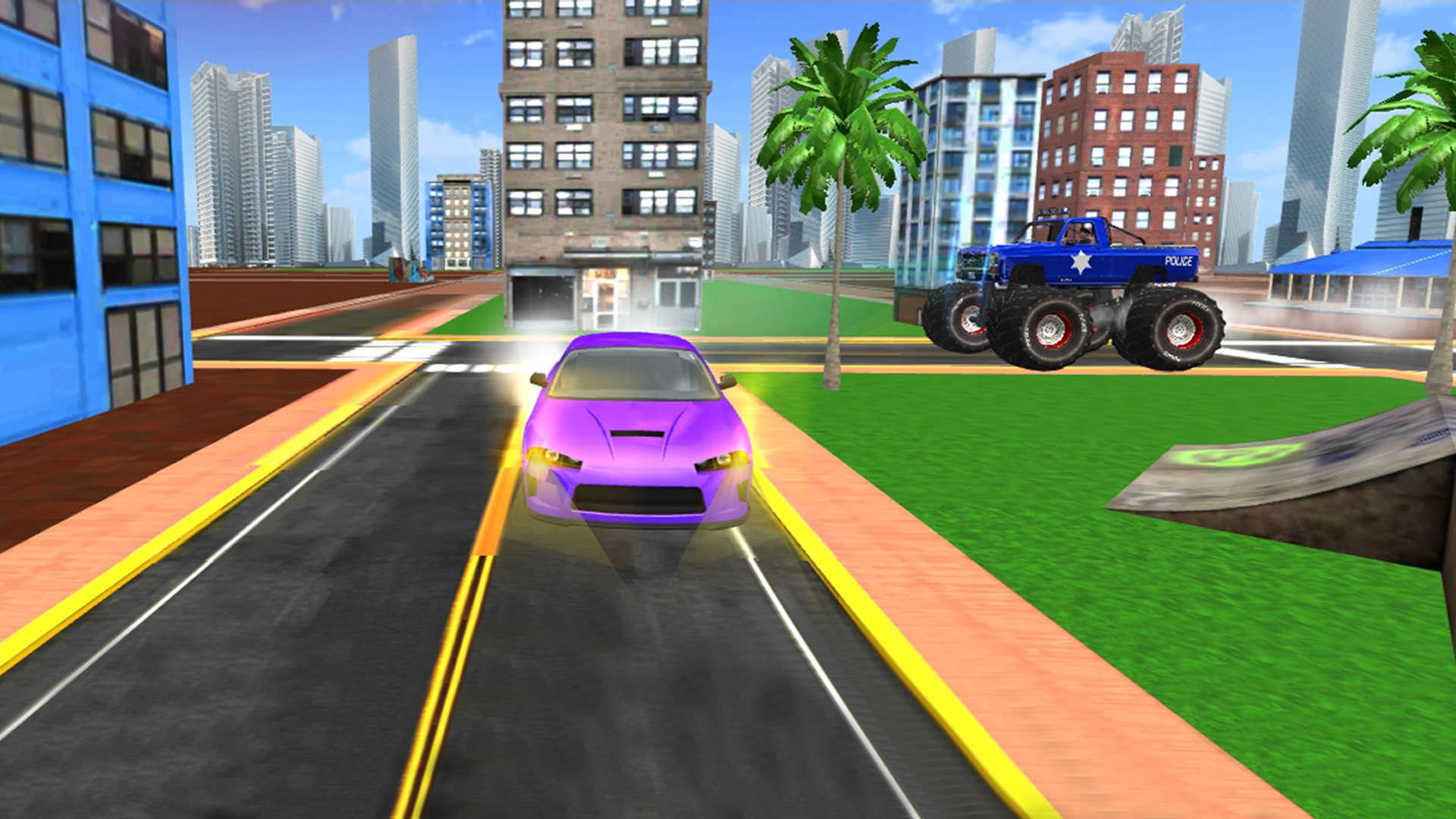Monster Truck Police Chase Criminal Car Games - Hero Crime City ...