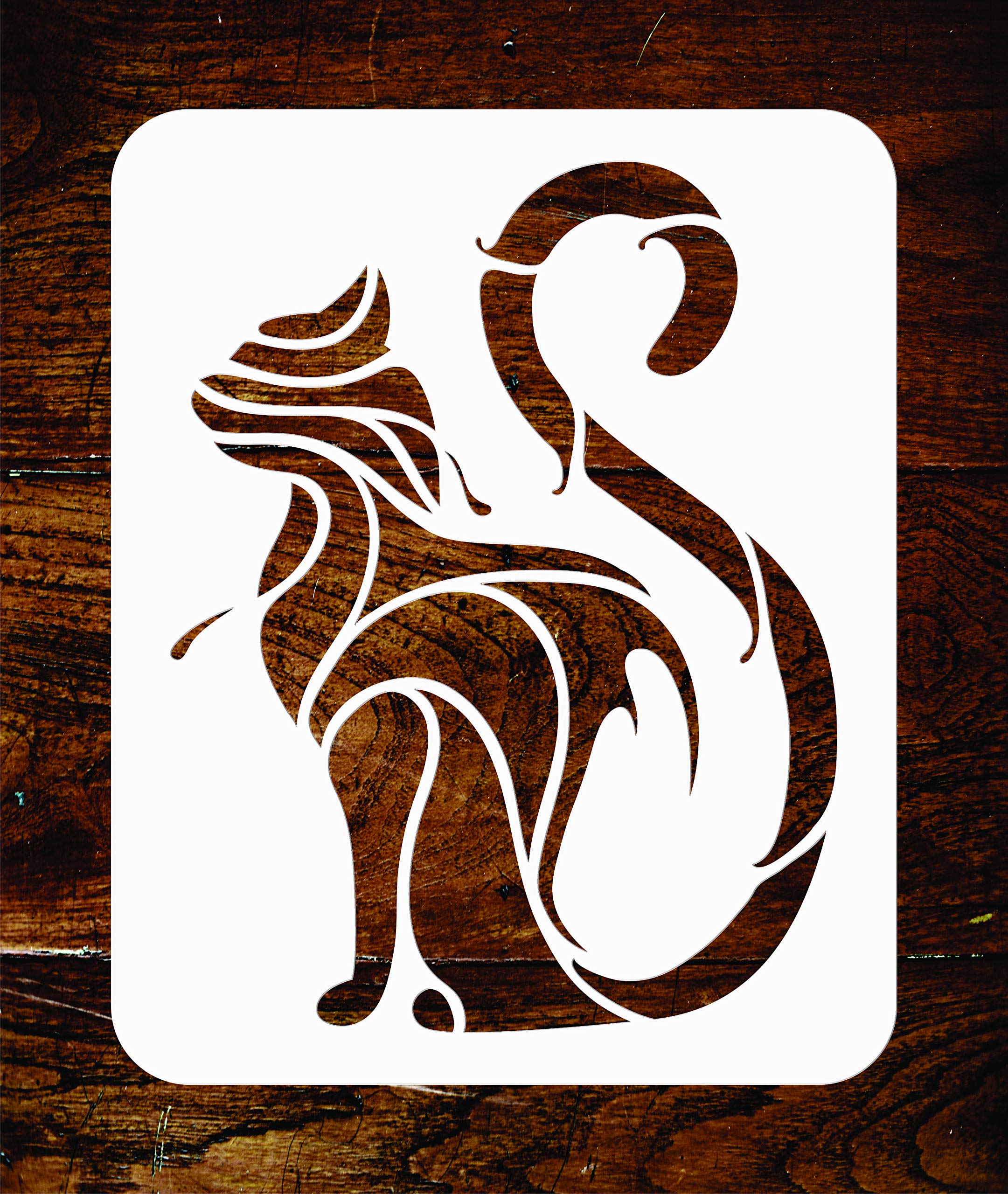 Cat Stencil - 11.5 x 15cm - Reusable Geometric Decor Stylized Pet ...