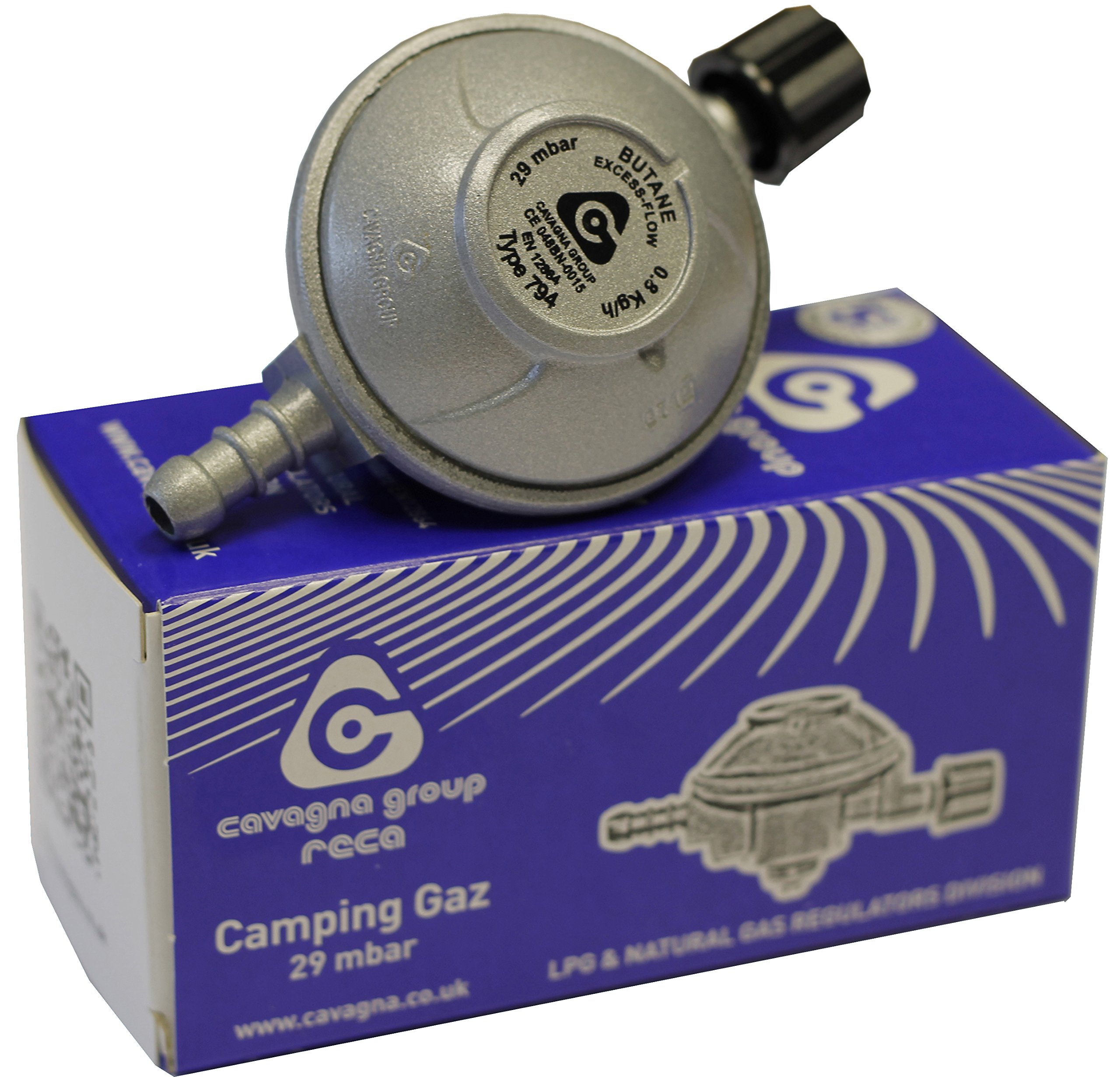 Cavagna Camping Gaz Threaded Butane Regulator for Gas Bottles 29mbar ...