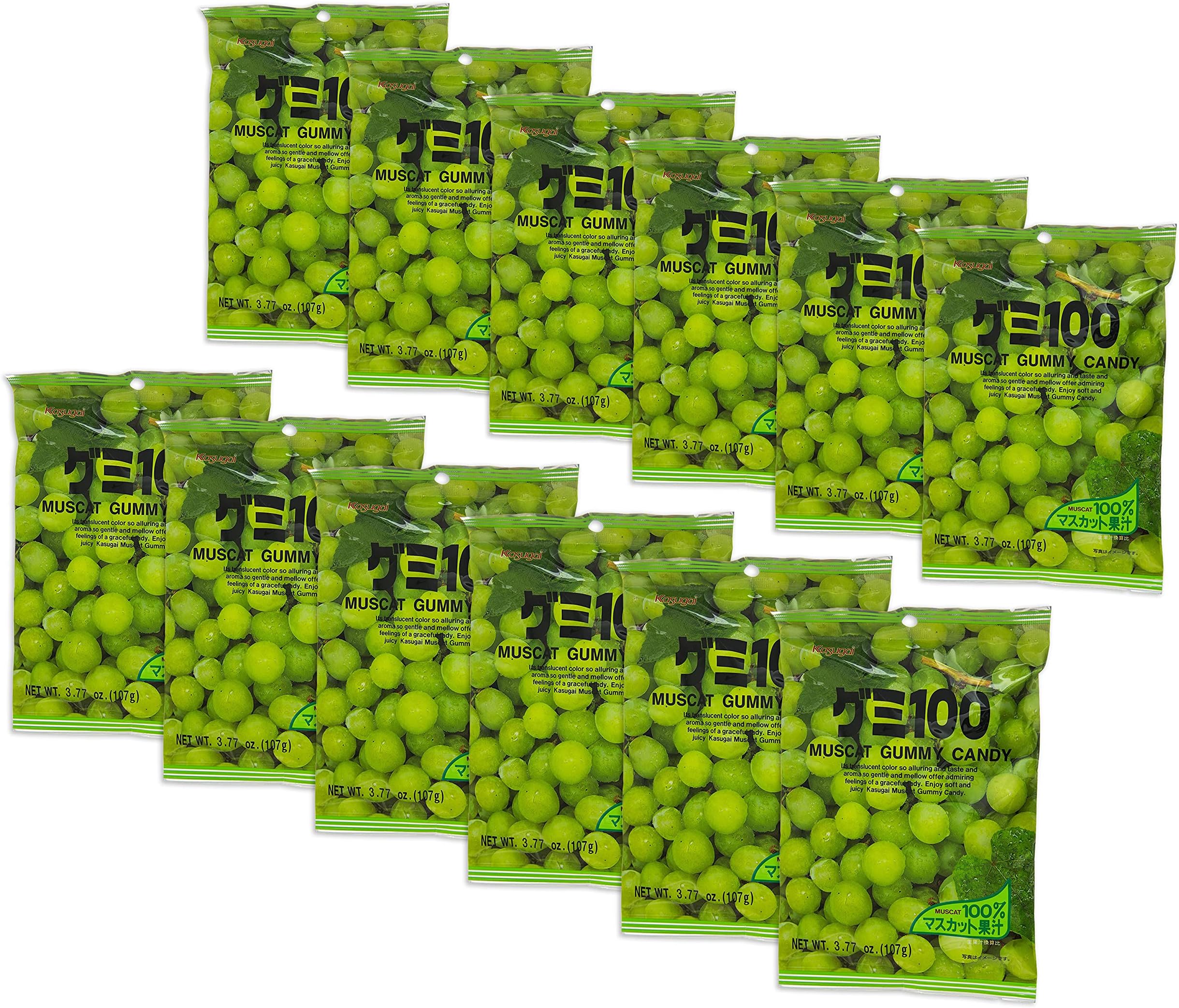 Amazon.com : Kasugai Muscat Gummy Candy, 3.77-Ounce Bags (Pack of 12 ...