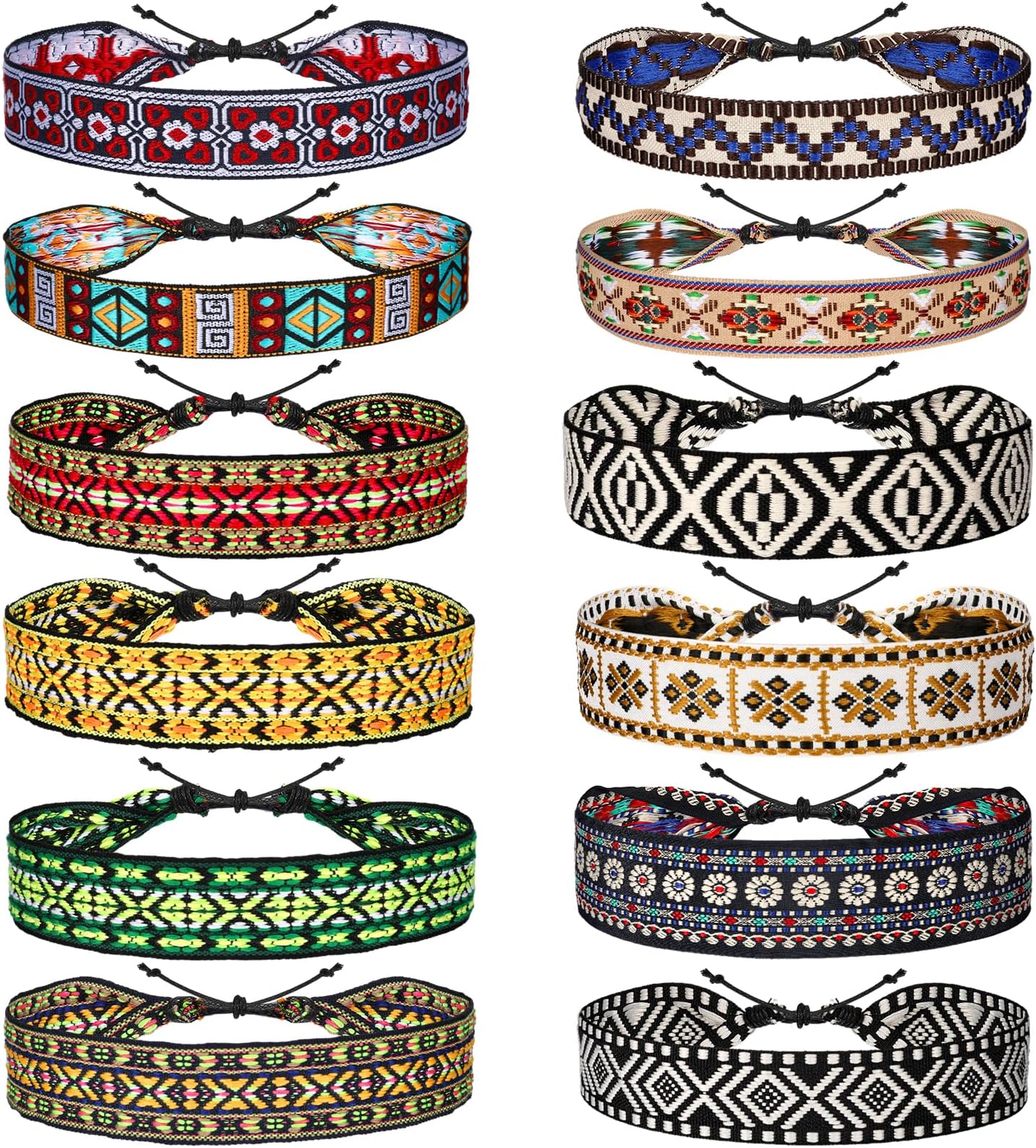 Amazon.com: Rionaty 12 Pcs Cowboy Hat Bands Ethnic Western Hat Belts ...