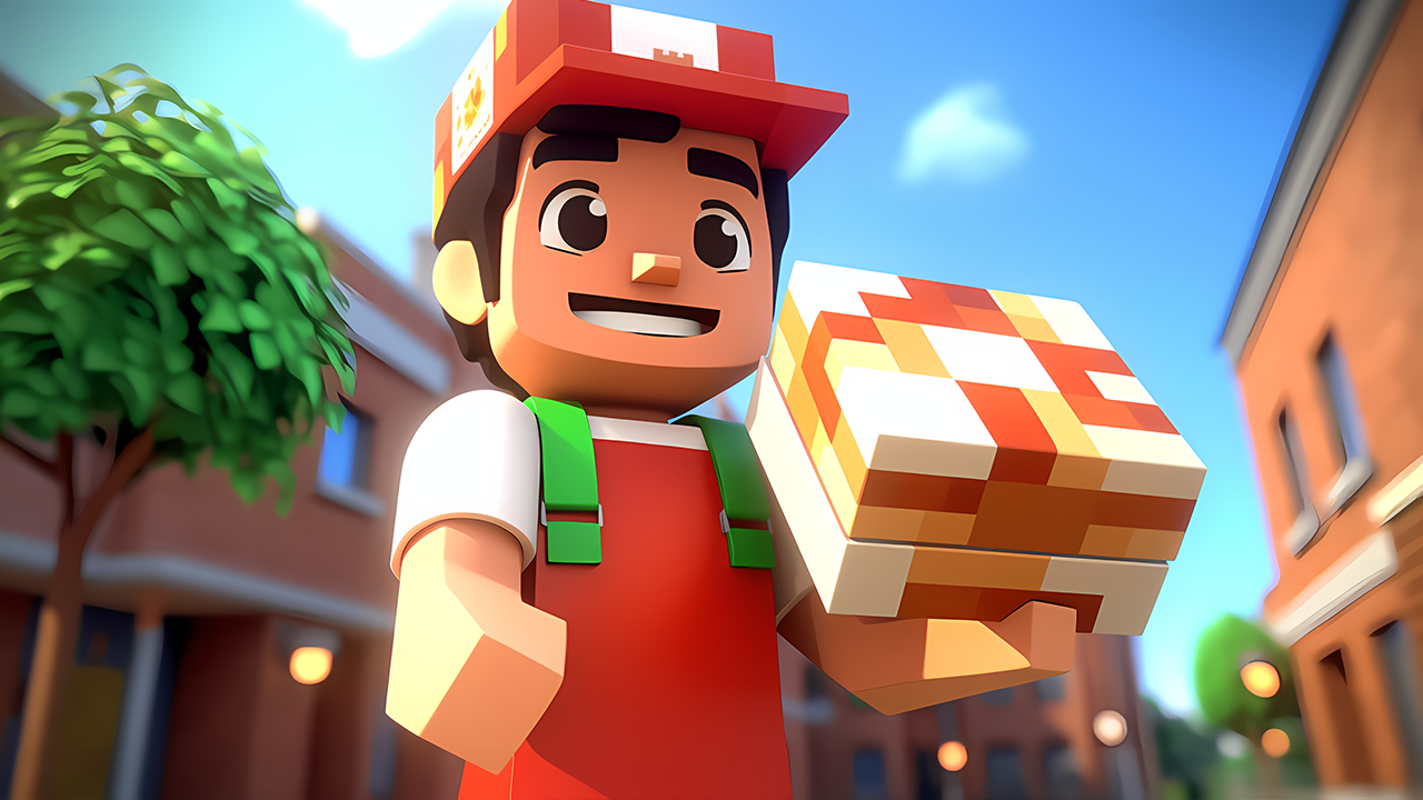 Blocky Pizza Sandwich Delivery Driver Simulator: Delivery Tycoon Food ...