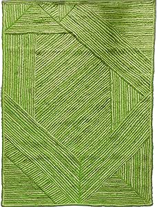 Amazon.com: ARTS OF JAIPUR 6x9 Ft Green Jute Rug Indian Hand Braided ...