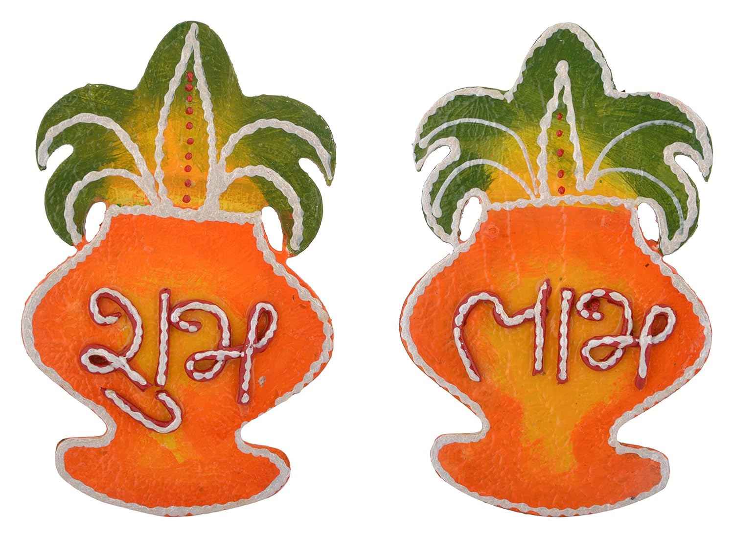 Buy 999Store Handmade Multicolour Wooden Kalash shubh labh Diwali Door ...