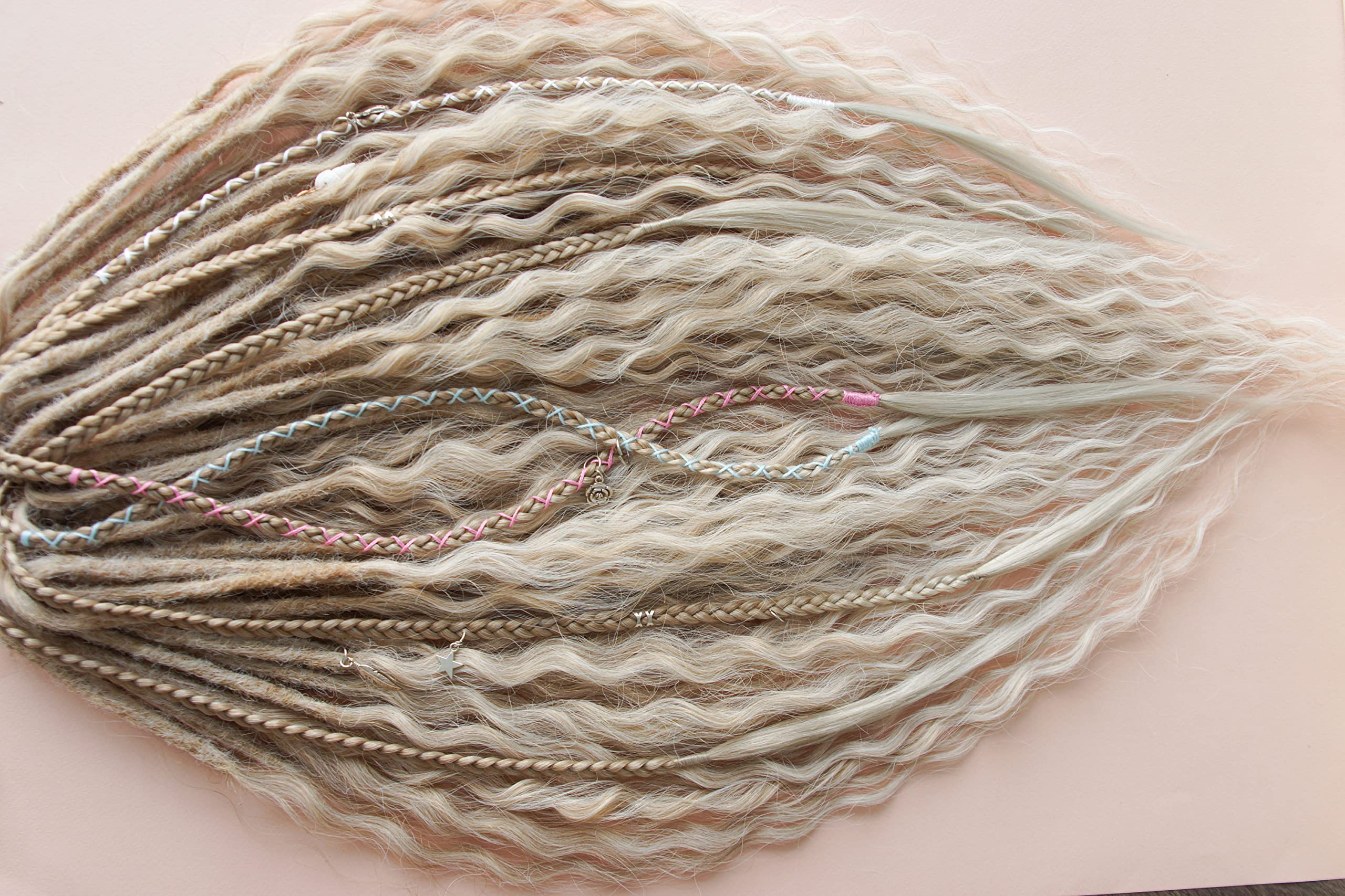 Buy Curly dreadlocks creamy ash color double end Ombre Set, Ombre ...