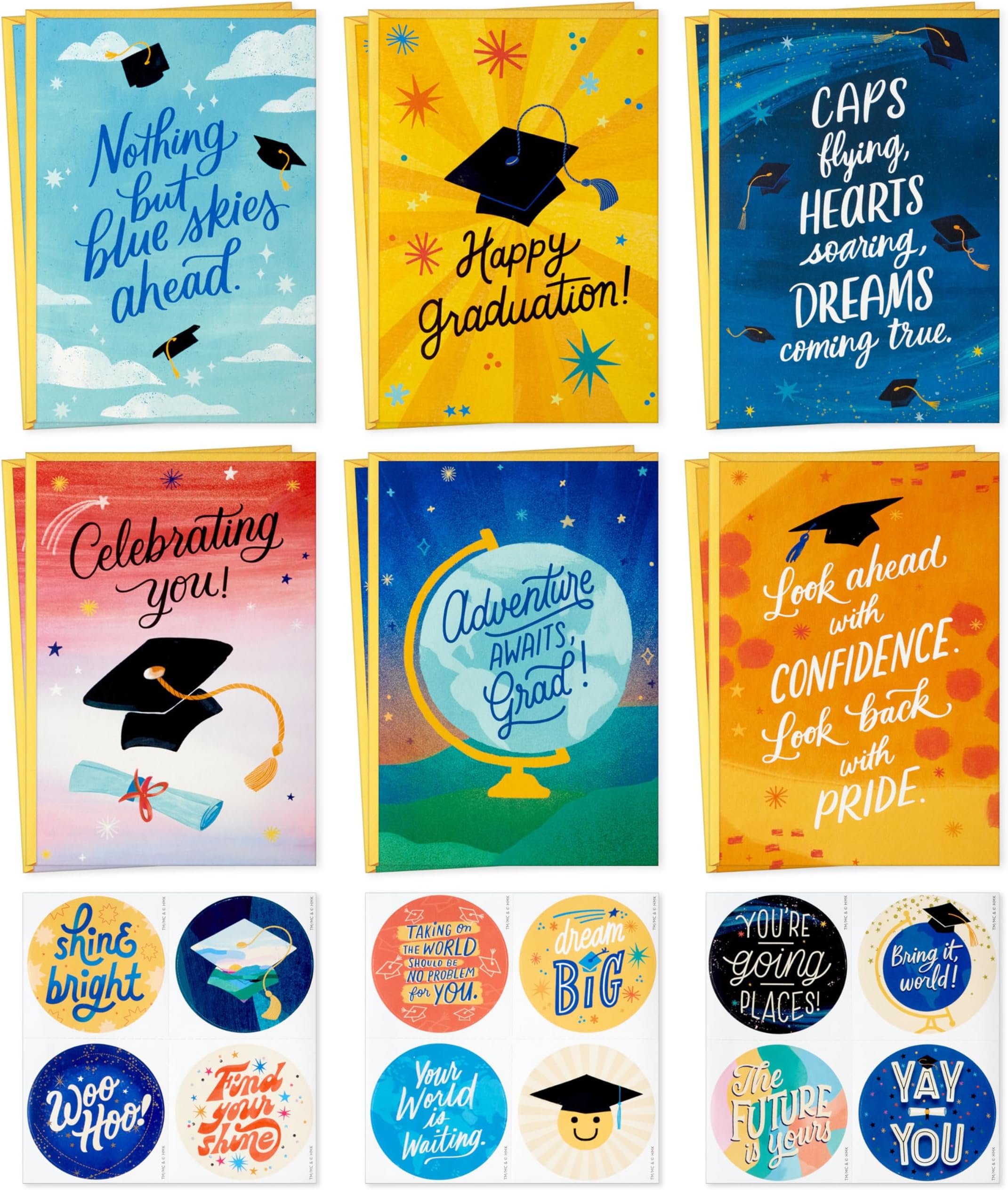 Amazon.com : Hallmark Inspirational Graduation Card Assortment (12 ...