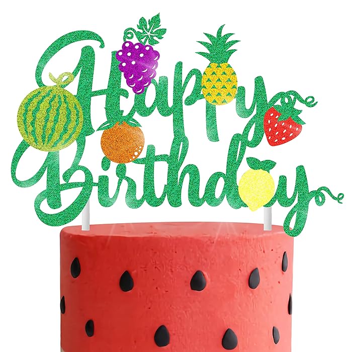 Buy Fruit Birthday Cake Topper Fruit Cake topper Summer Fruit Party ...