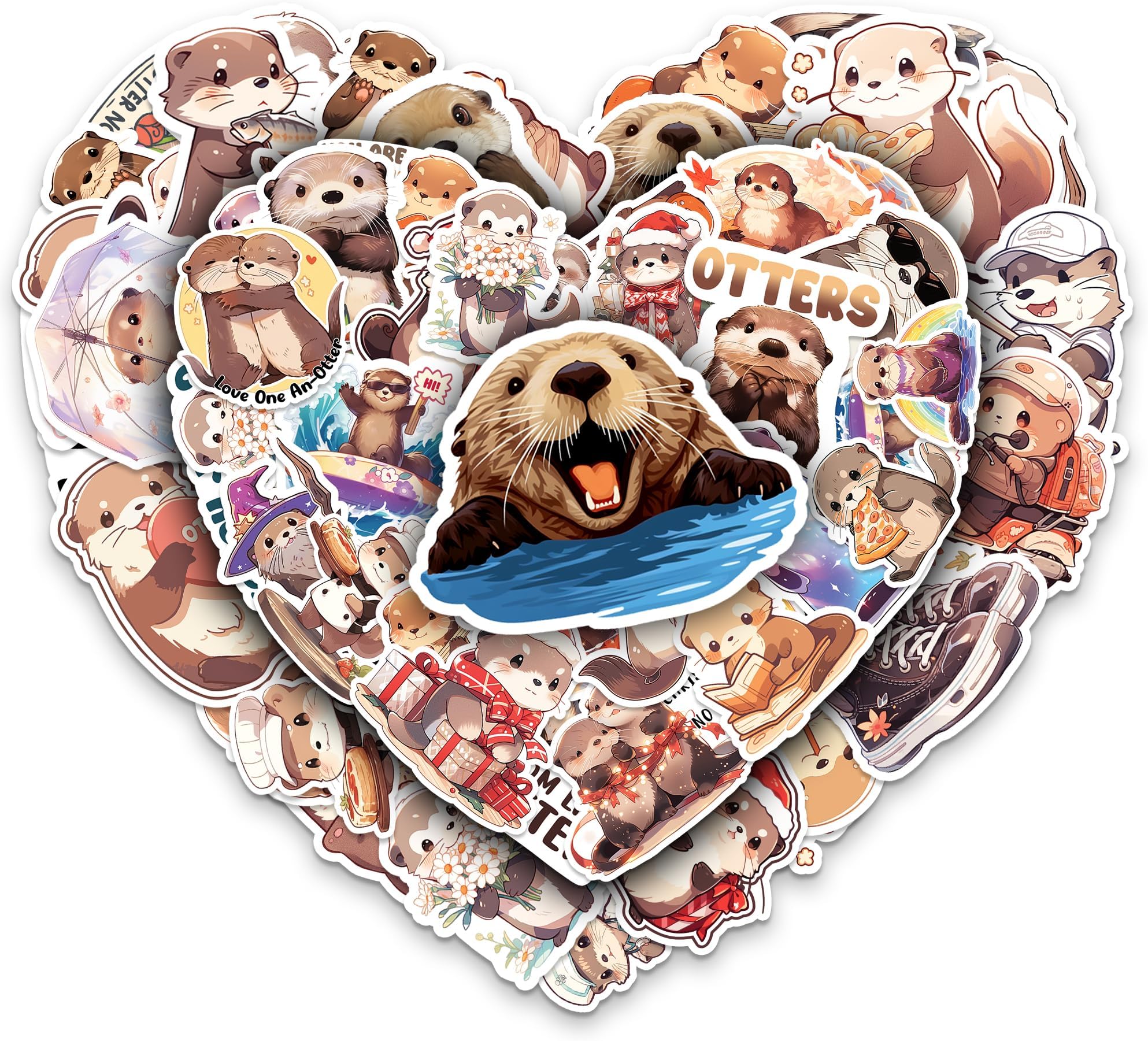 Amazon.com: BulbaCraft 100Pcs Sea and River Otter Stickers for Laptop ...