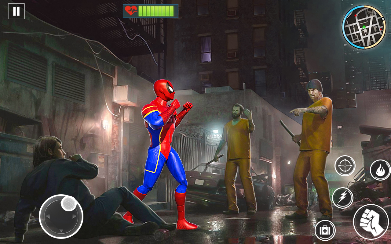 Spider Rope Hero Spider City Game | Miami Spider Rope Hero Gangster ...