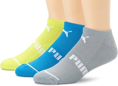Amazon.com: Puma Men's 3 Pack Runner Sorbtex Socks, Grey/Blue/Green ...