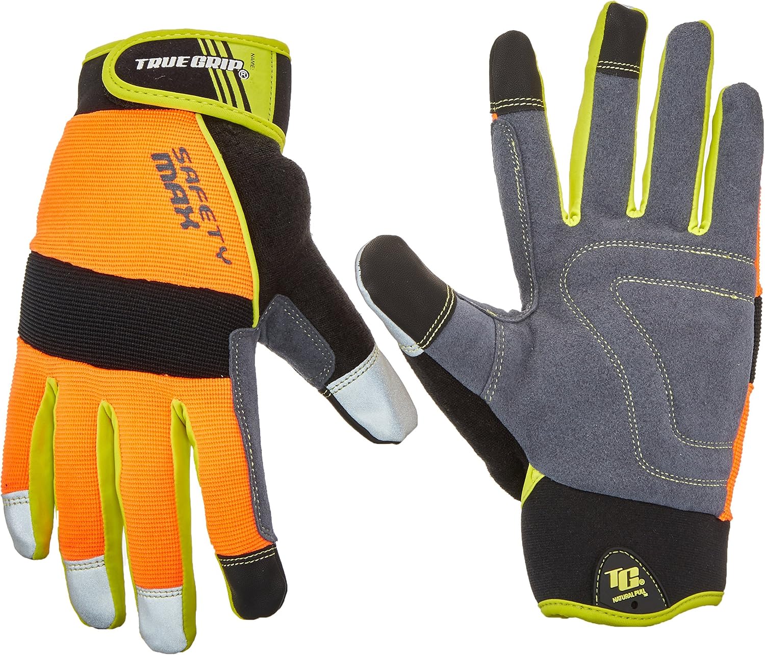 Amazon.com : True Grip High Visibility Work Gloves & All Purpose Gloves ...