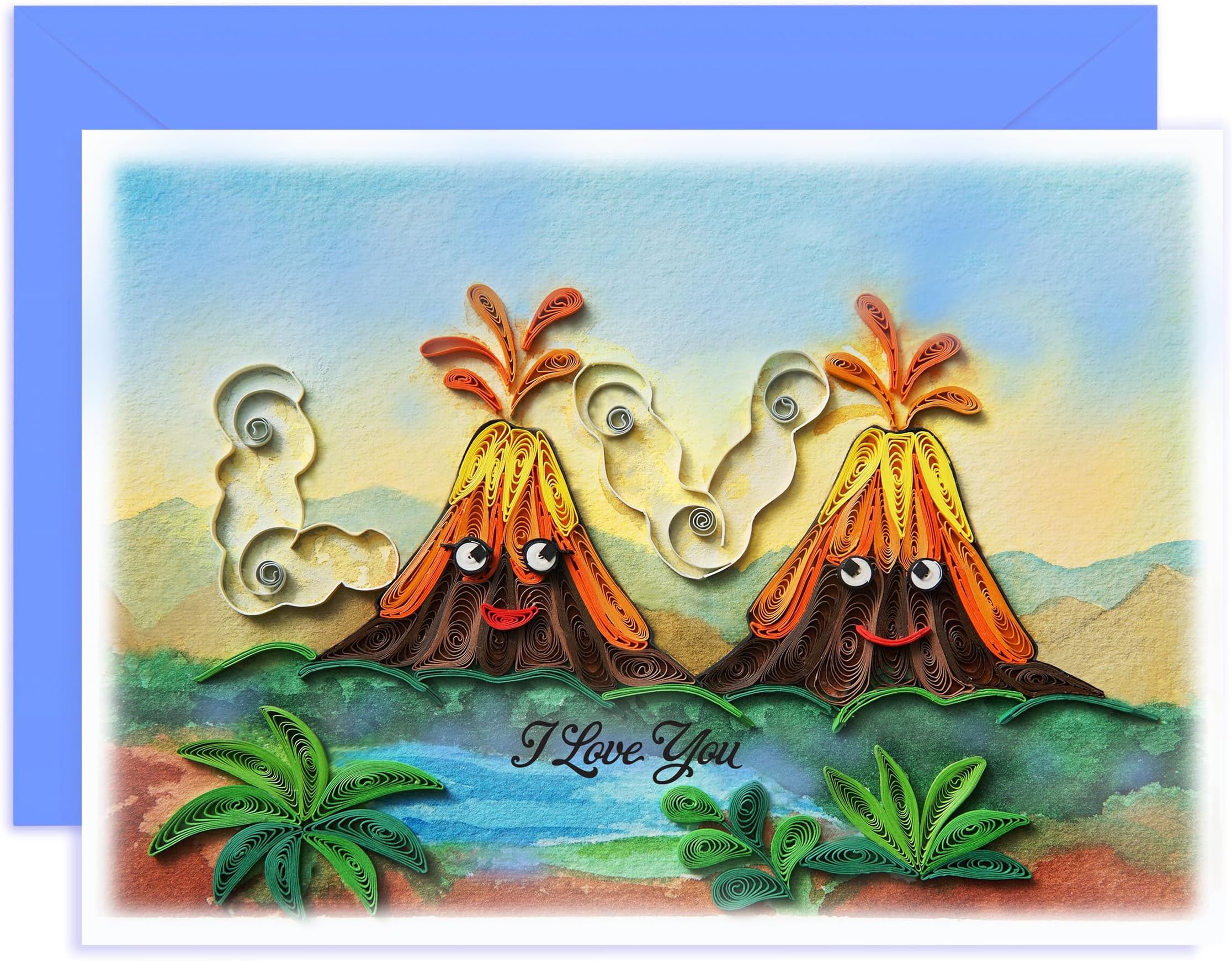 Amazon.com : QUILLCRAFT Valentine's Day Card, I lava you Quilling Card ...