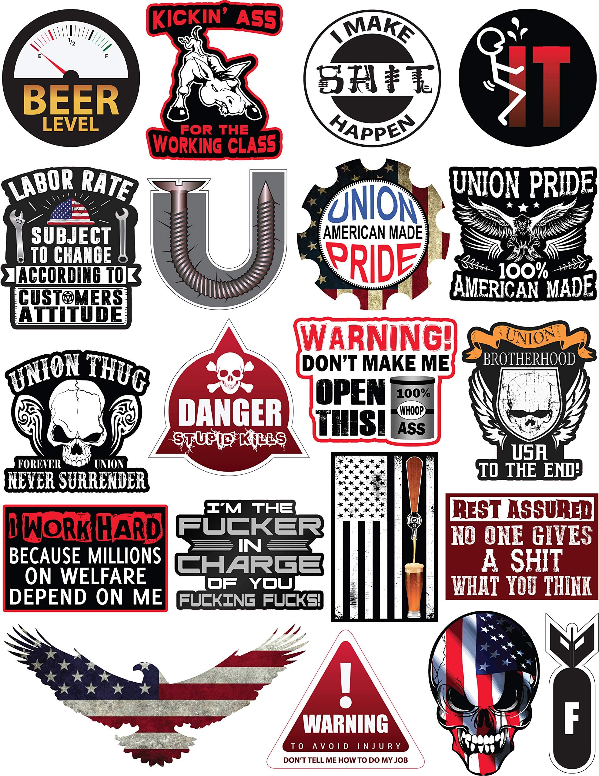 Amazon.com: Hard Hat & Tool Box Vinyl Stickers – Stickers for Adults ...