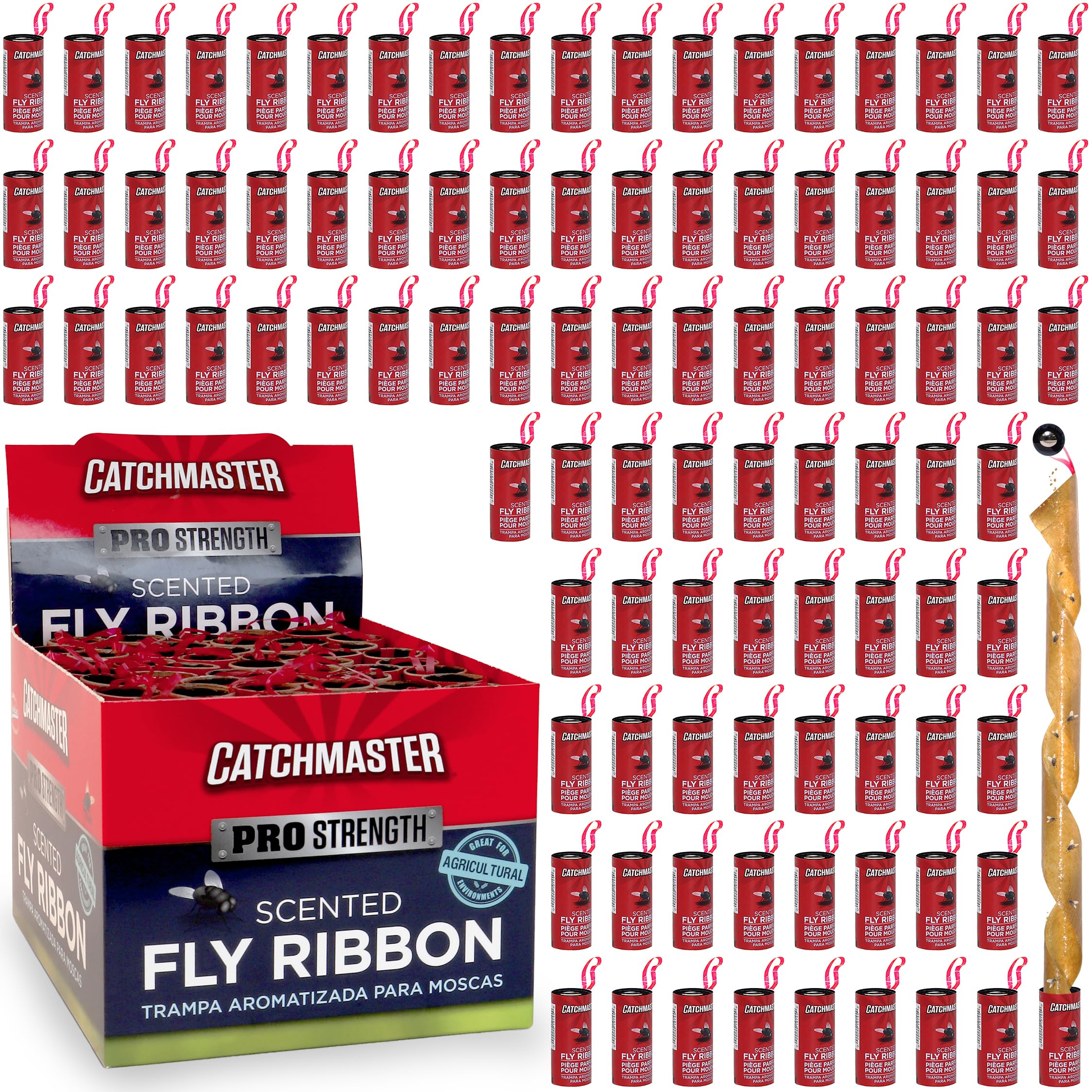 Amazon.com : Catchmaster Fly Ribbon 96-Pack, Bug & Fruit Fly Traps ...