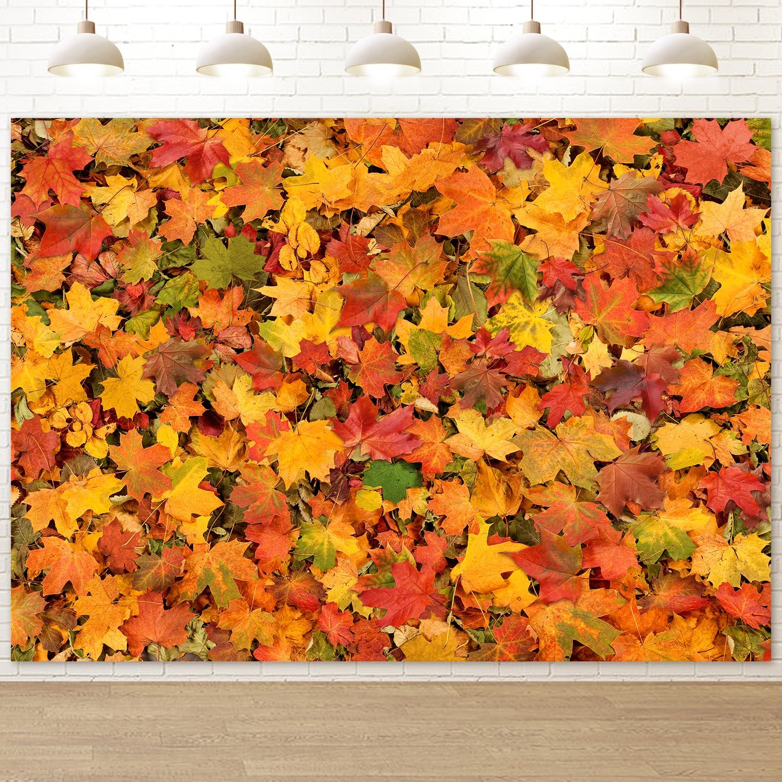 Amazon.com : LYWYGG 10x10ft Fall Picture Backdrop Yellow Leaves Filled ...