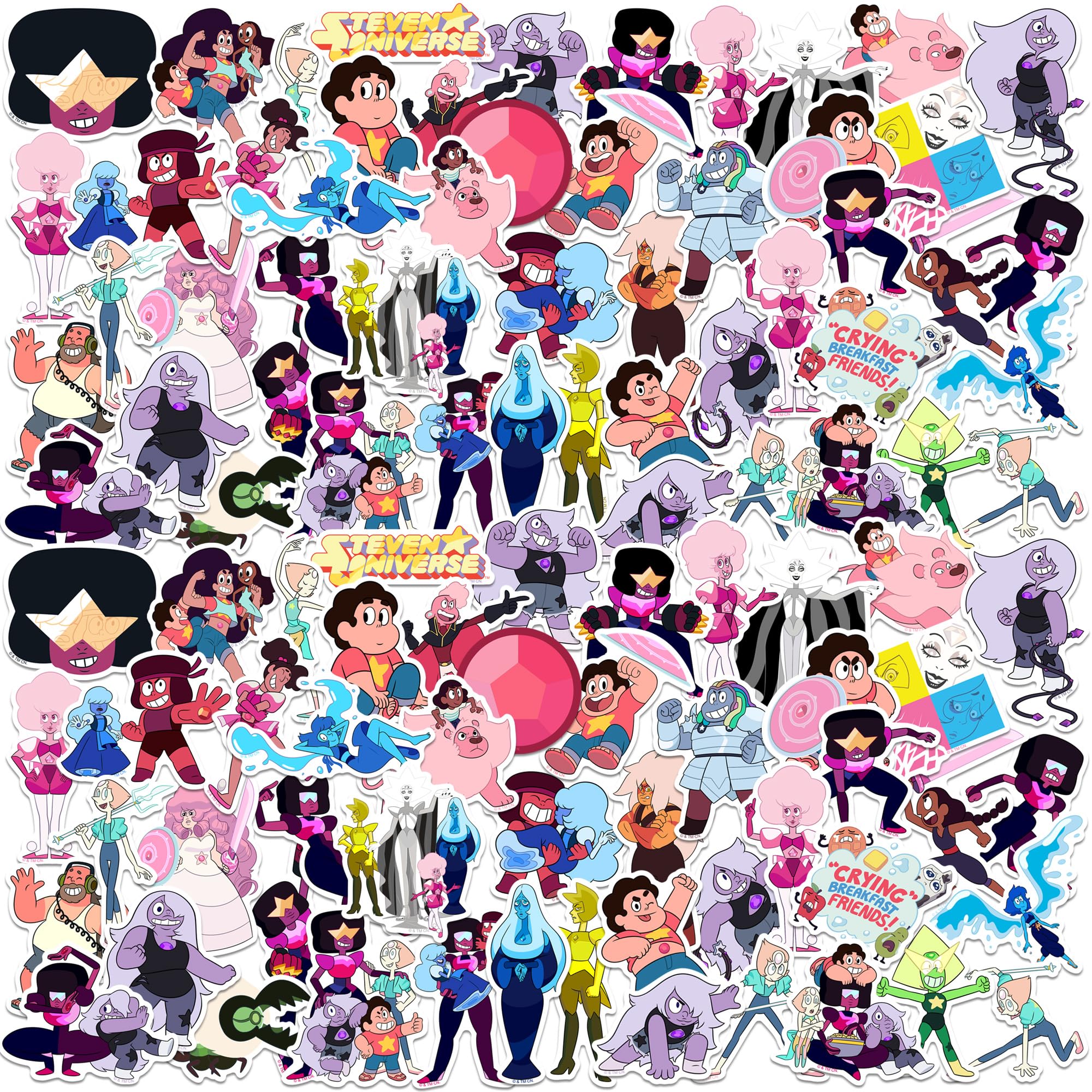 Amazon.com: Steven Universe 100ct Vinyl Large Deluxe Stickers Variety ...