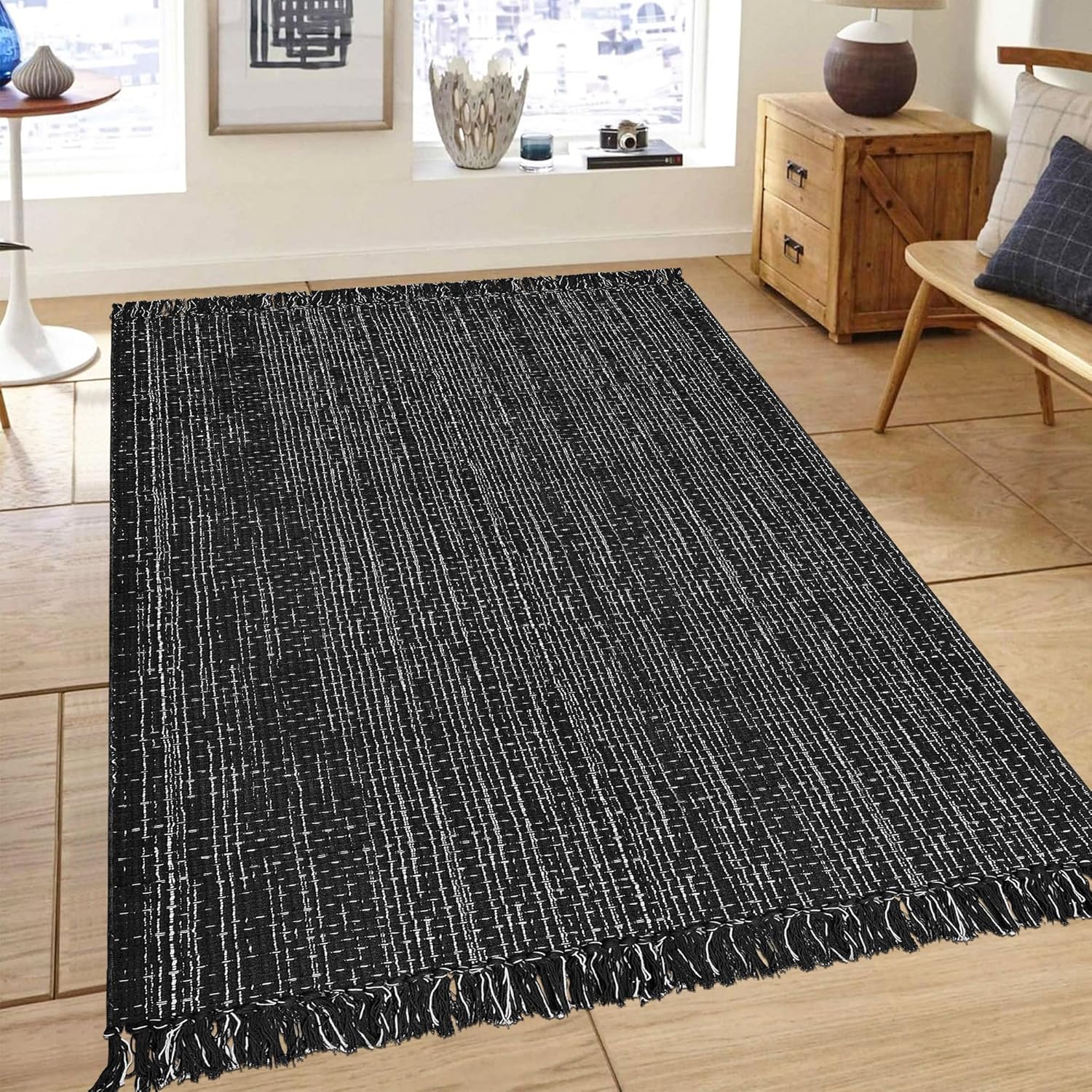 Amazon.com: Fixseed Rugs 4x6 Large Area Rug Washable Cotton Outdoor ...