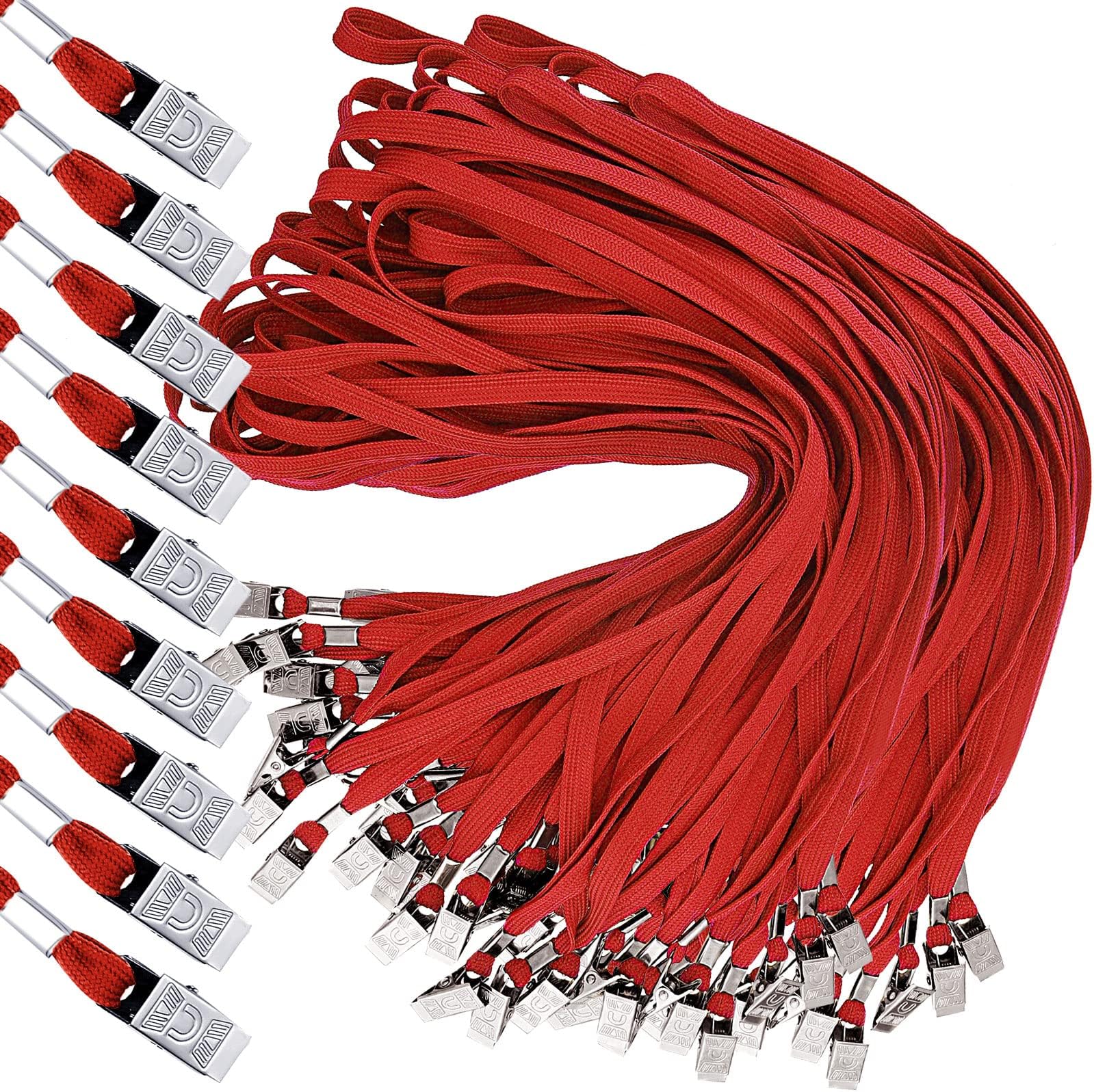 Amazon.com: Hoolerry 300 Pcs Lanyards Clips Bulk for ID Name Badge ...