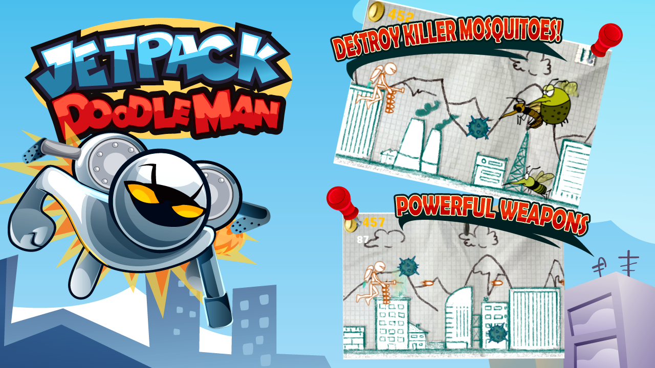 Jetpack Doodle Man by Free Action Games Plus Fun Apps - App on the ...