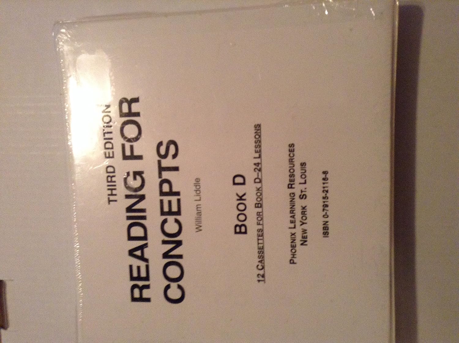 Reading for Concepts, Book D: William Liddle: 9780791521168: Amazon.com ...