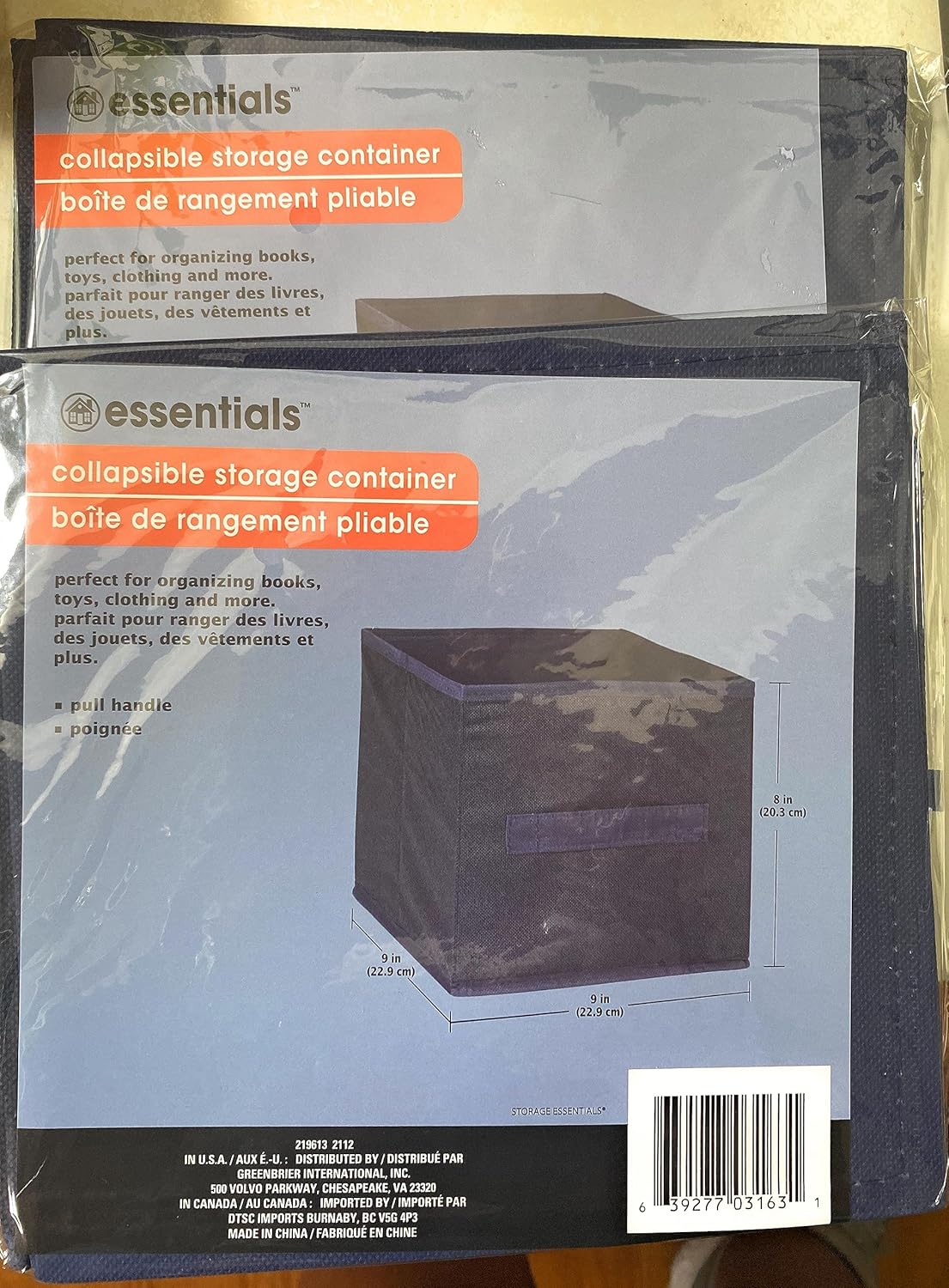 Amazon.com : Essentials Collapsible Storage Container Black 2pack ...