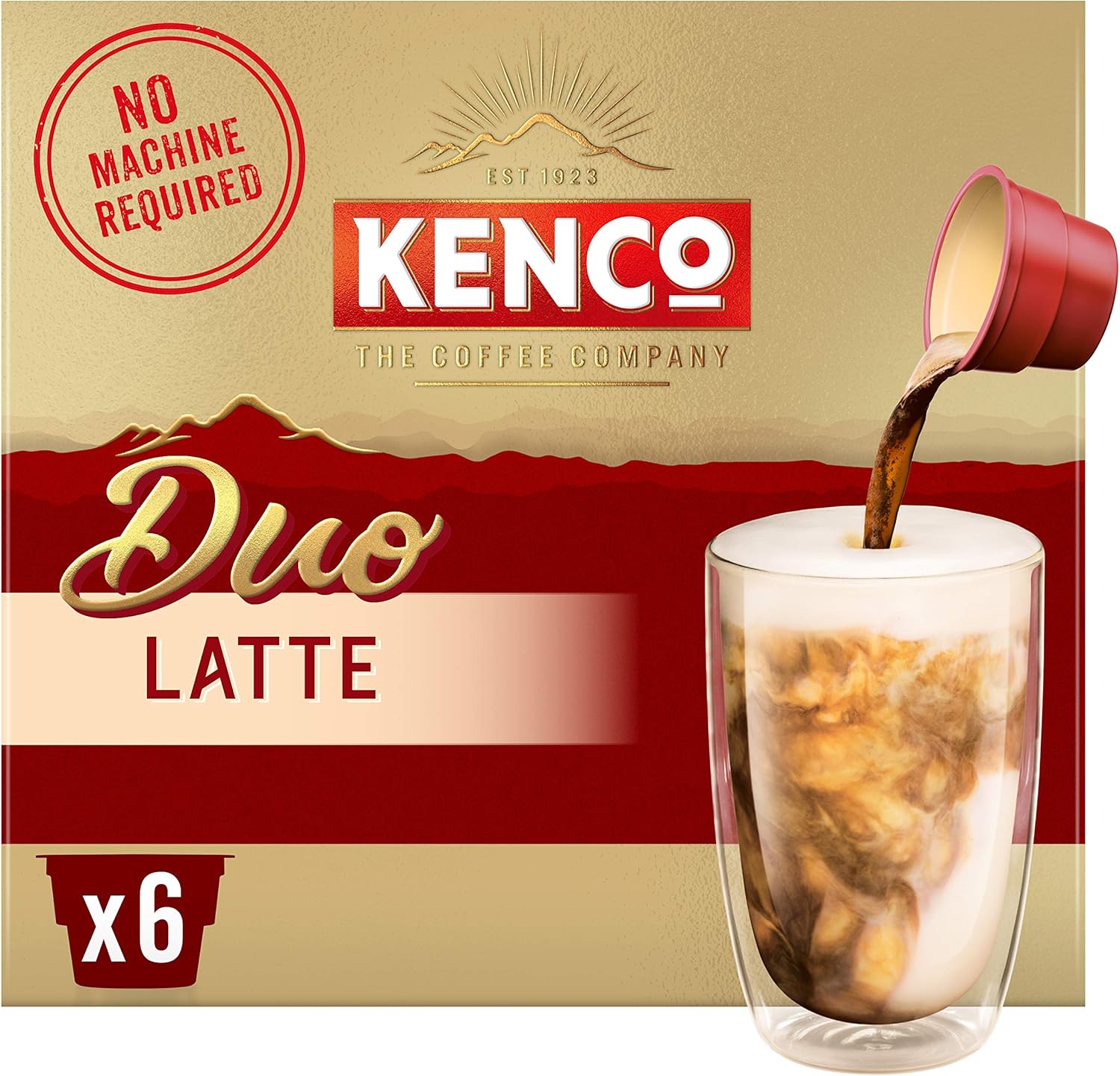 Kenco Duo Latte Instant Coffee (Pack of 4, Total 24 Sachets) : Amazon ...