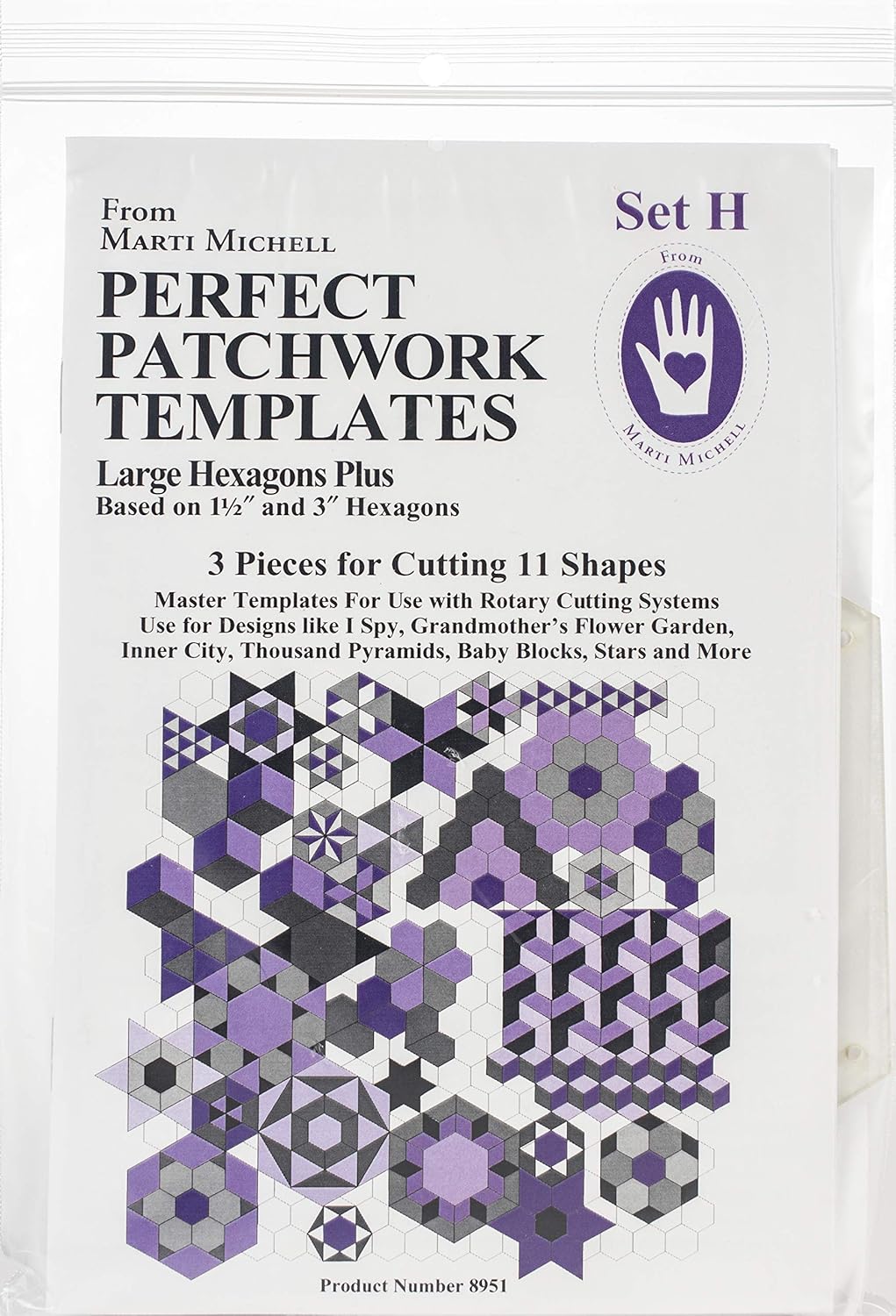 Amazon.co.jp: Perfect Patchwork Template-Set H - Large Hexagon Set 3/Pkg (並行輸入品) : ホビー
