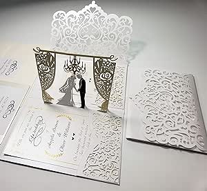 Amazon.com : Tada Cards Wedding Invitations with Envelopes, Customized ...