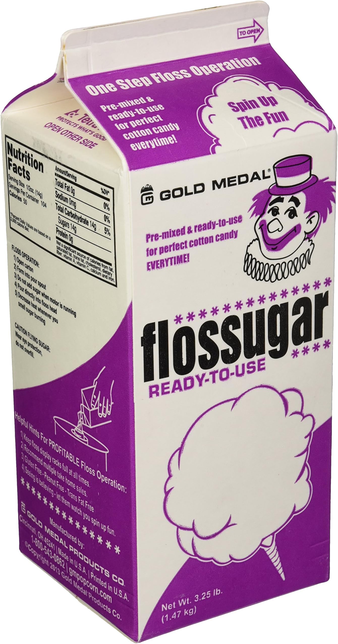 Amazon.com : Cotton Candy Floss sugar Mix Flavors | Pack Of 6 | Blue ...