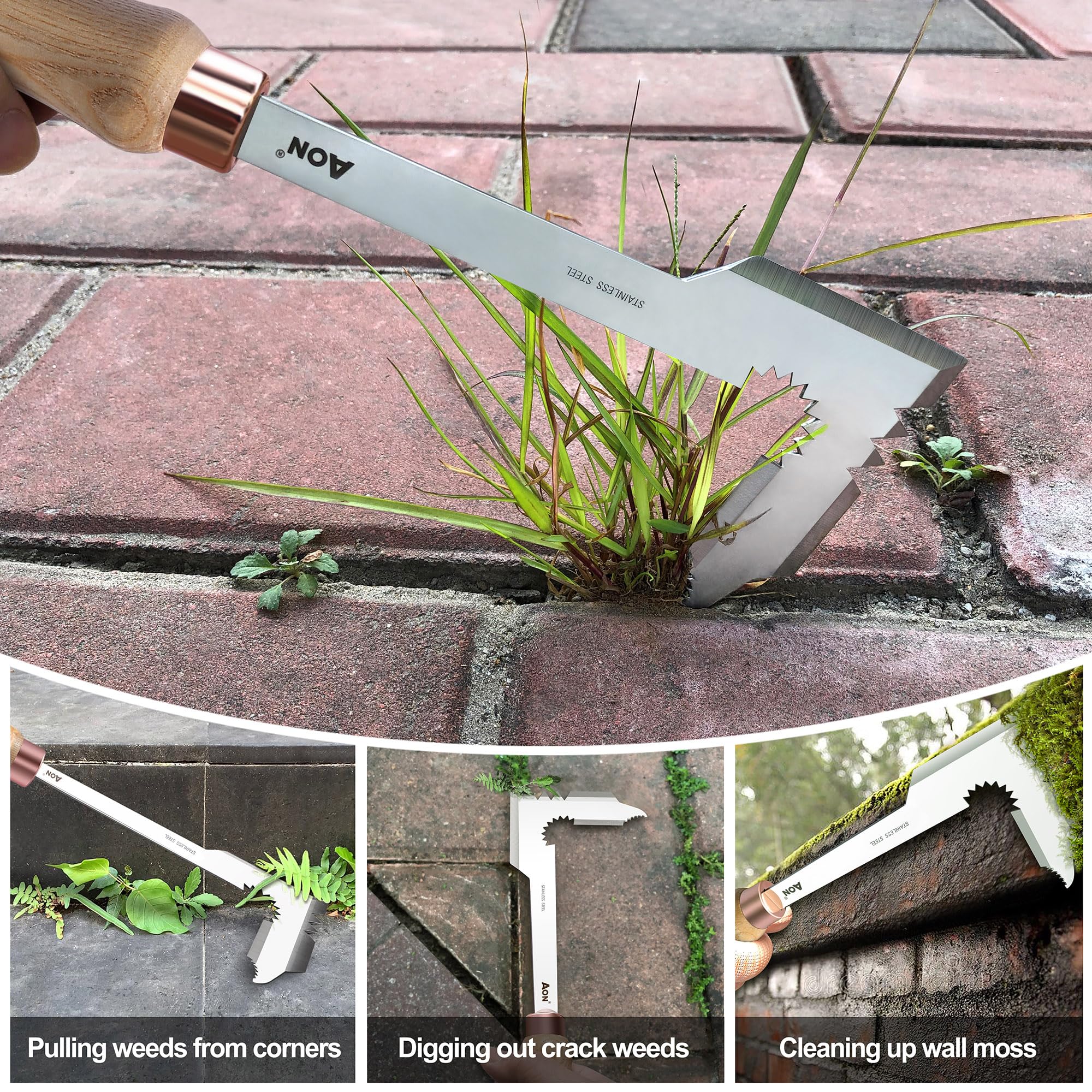 Snapklik.com : AON 2Pack Hand Crack Weeder Puller Tool Set - Made
