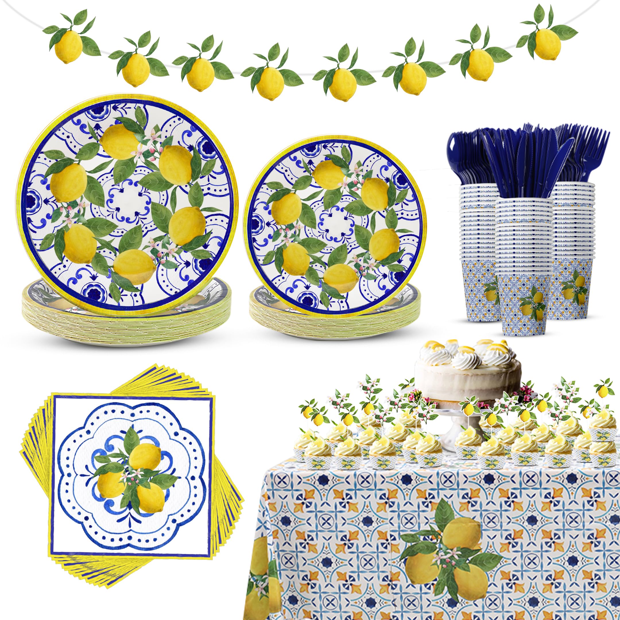 Amazon.com: 218 pcs Grow Margo Capri Lemon Party Decorations, Summer ...