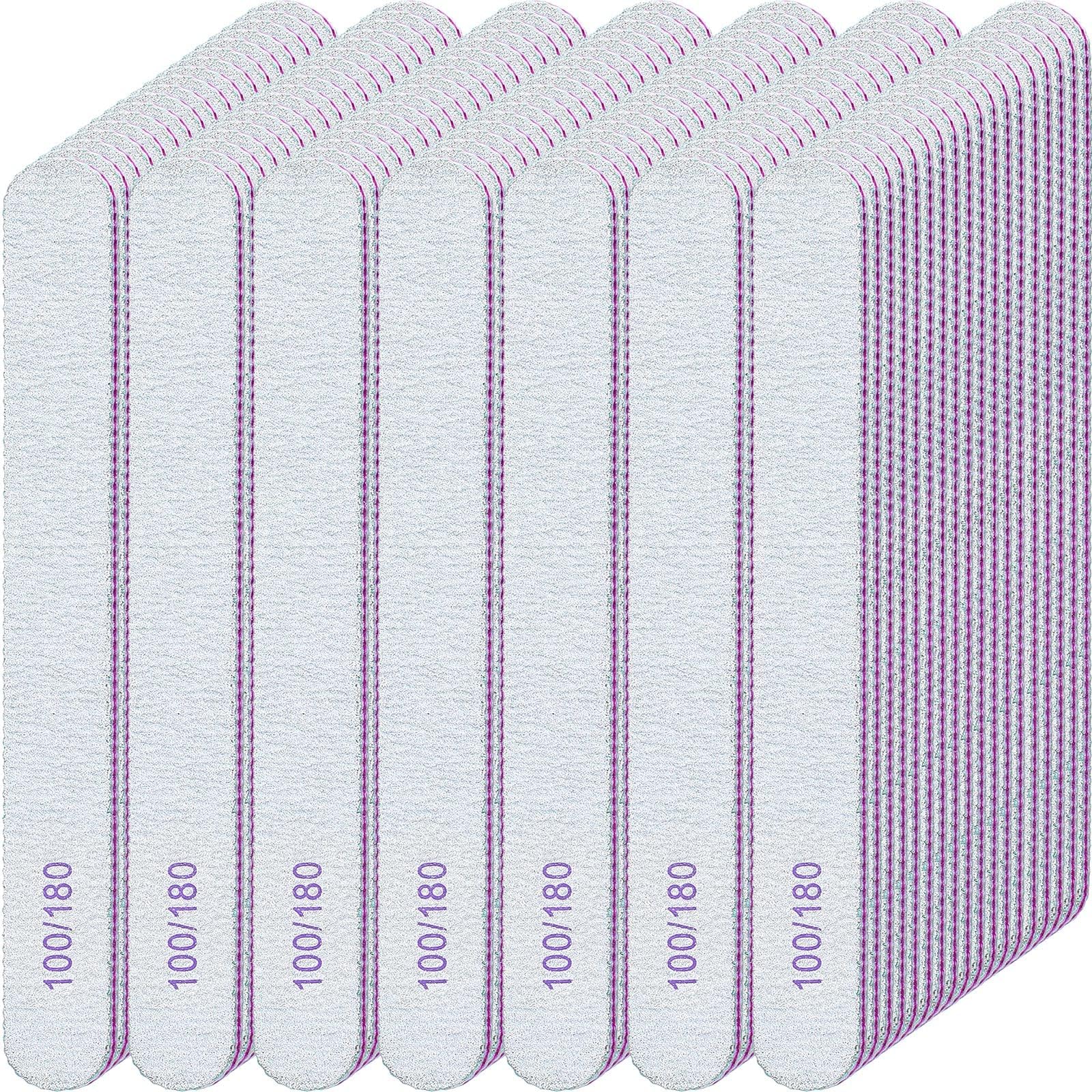Amazon.com : 200 Pcs Nail Files 100/180 Grit Double Sides Emery Boards ...
