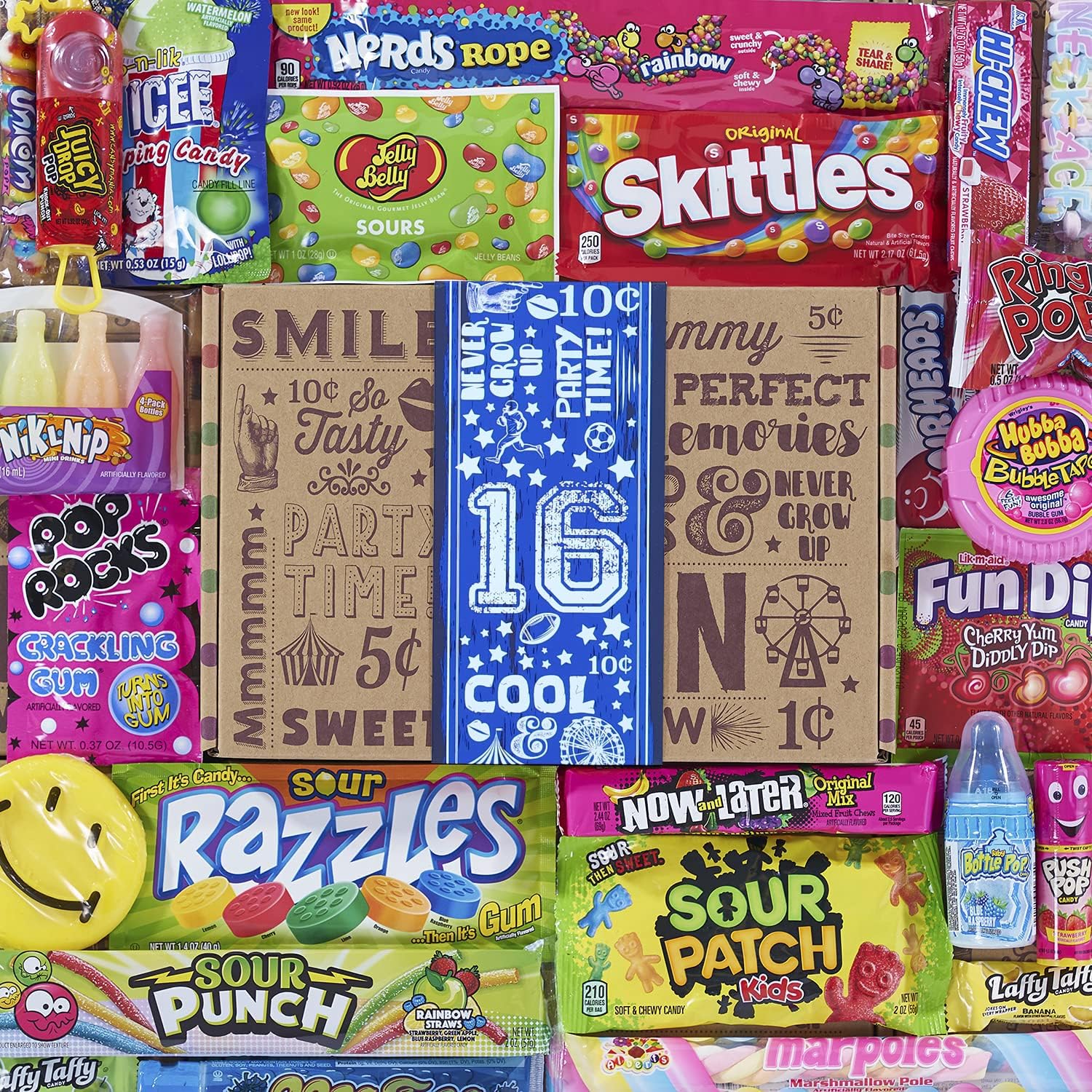 Amazon.com : VINTAGE CANDY CO. 25th BIRTHDAY RETRO CANDY GIFT BASKET ...