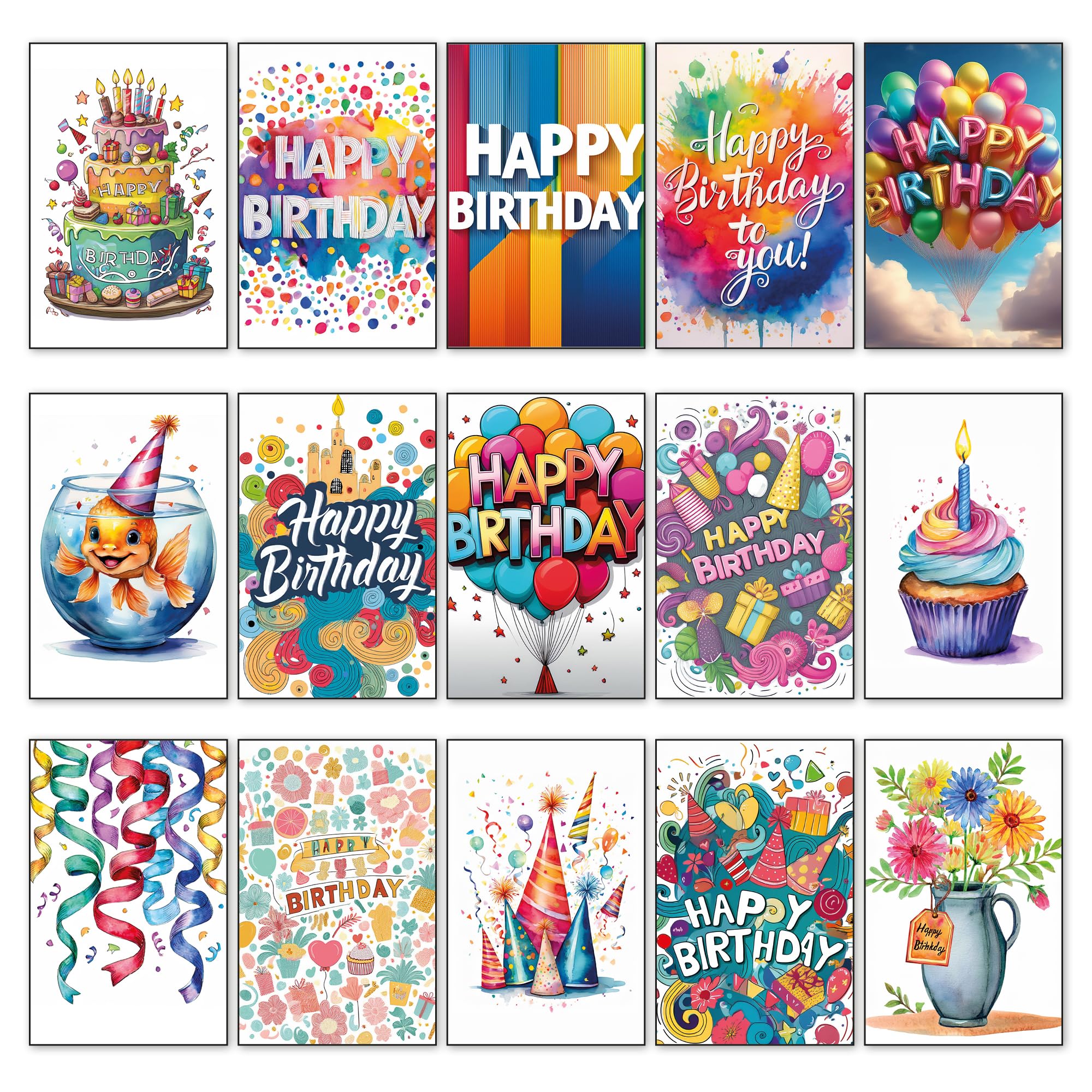 30 Birthday Cards A5 (148x210mm) Multipack : Amazon.co.uk: Stationery ...