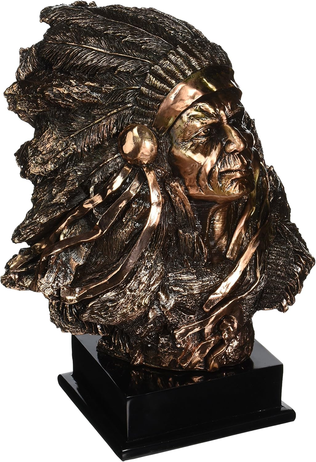 BA StealStreet SS-BA-C437 12" Copper Large Native American Chieftain ...