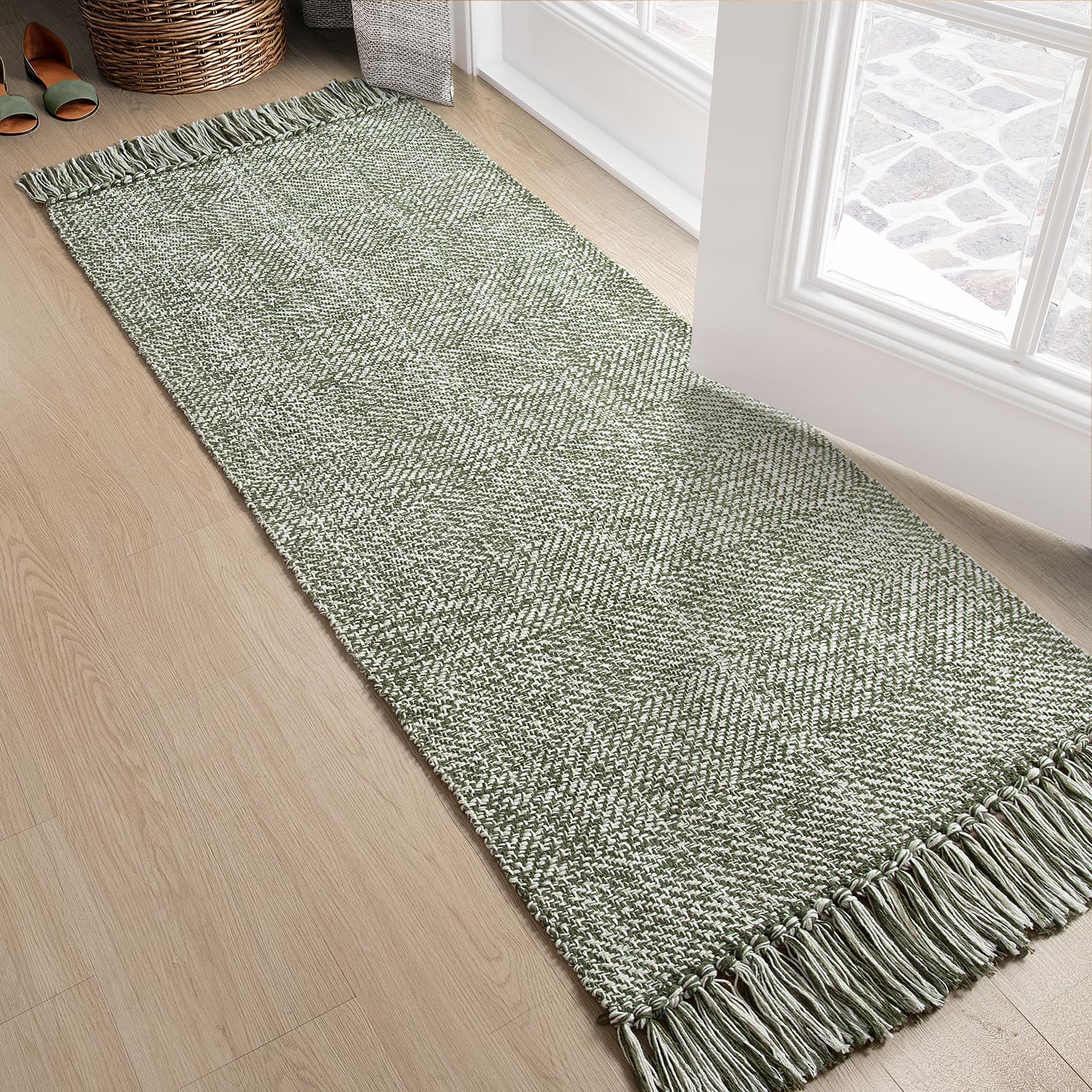 Amazon.com: Antep Rugs Alfombras Bordered Modern 2x5 Non-Slip (Non-Skid ...