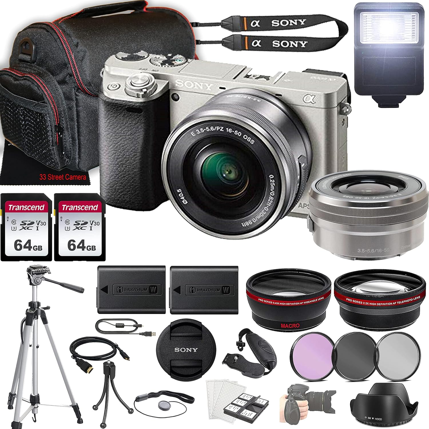 Amazon.com : Sony a6400 Mirrorless Camera (Silver) w/E PZ 16-50mm f/3.5 ...