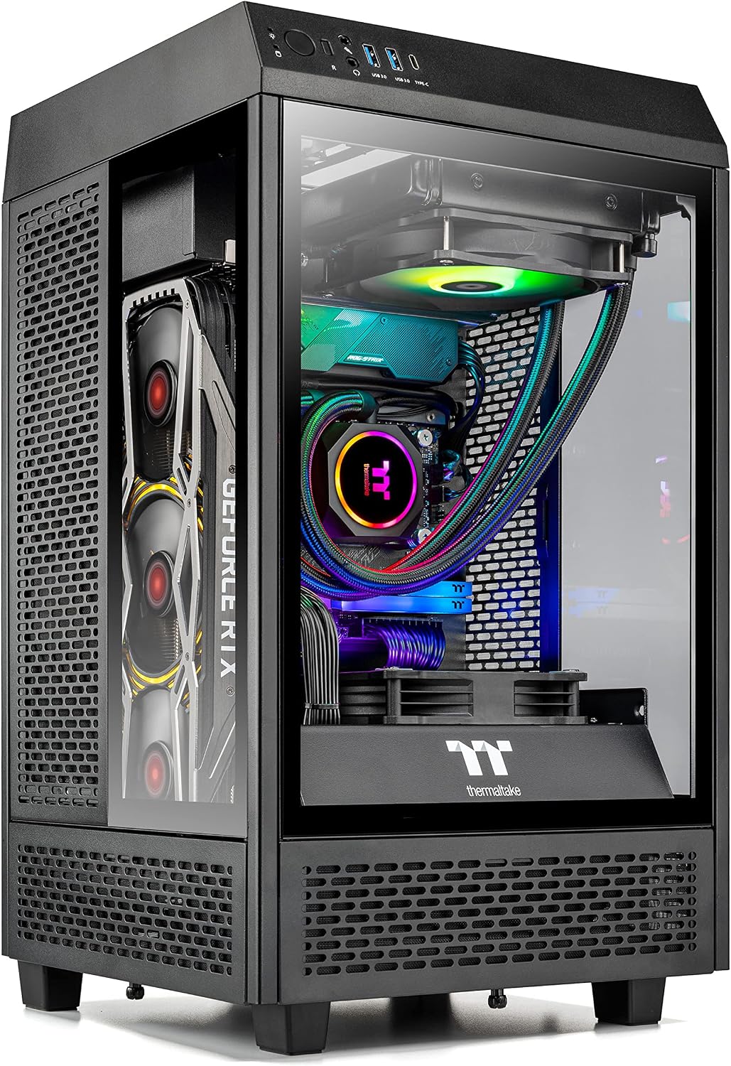 Amazon.com: Thermaltake Reactor 370T AIO Liquid Cooled Gaming PC (AMD ...