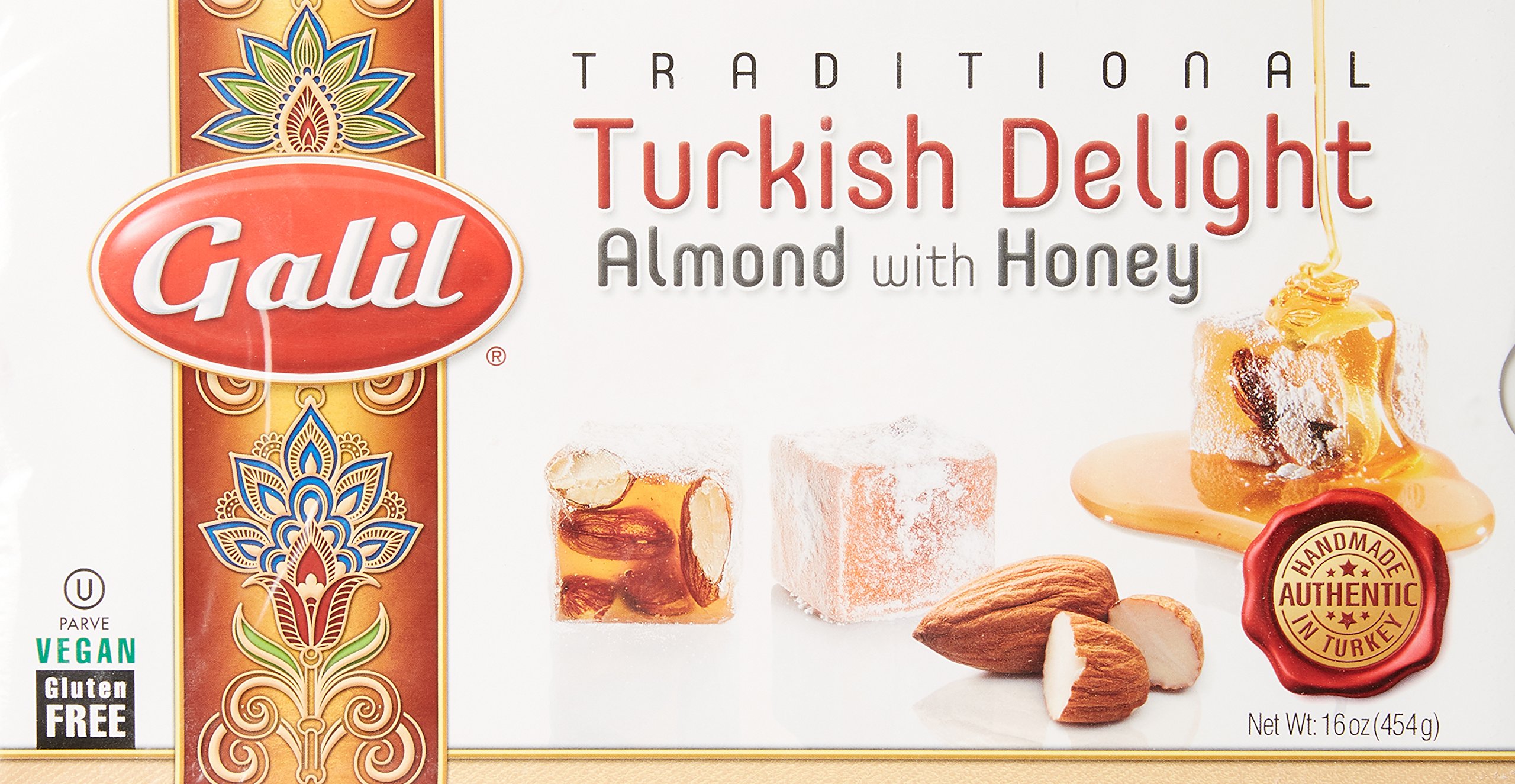 Amazon.com : Galil Turkish Delight, Almond w/Honey, 16-Ounce Boxes ...