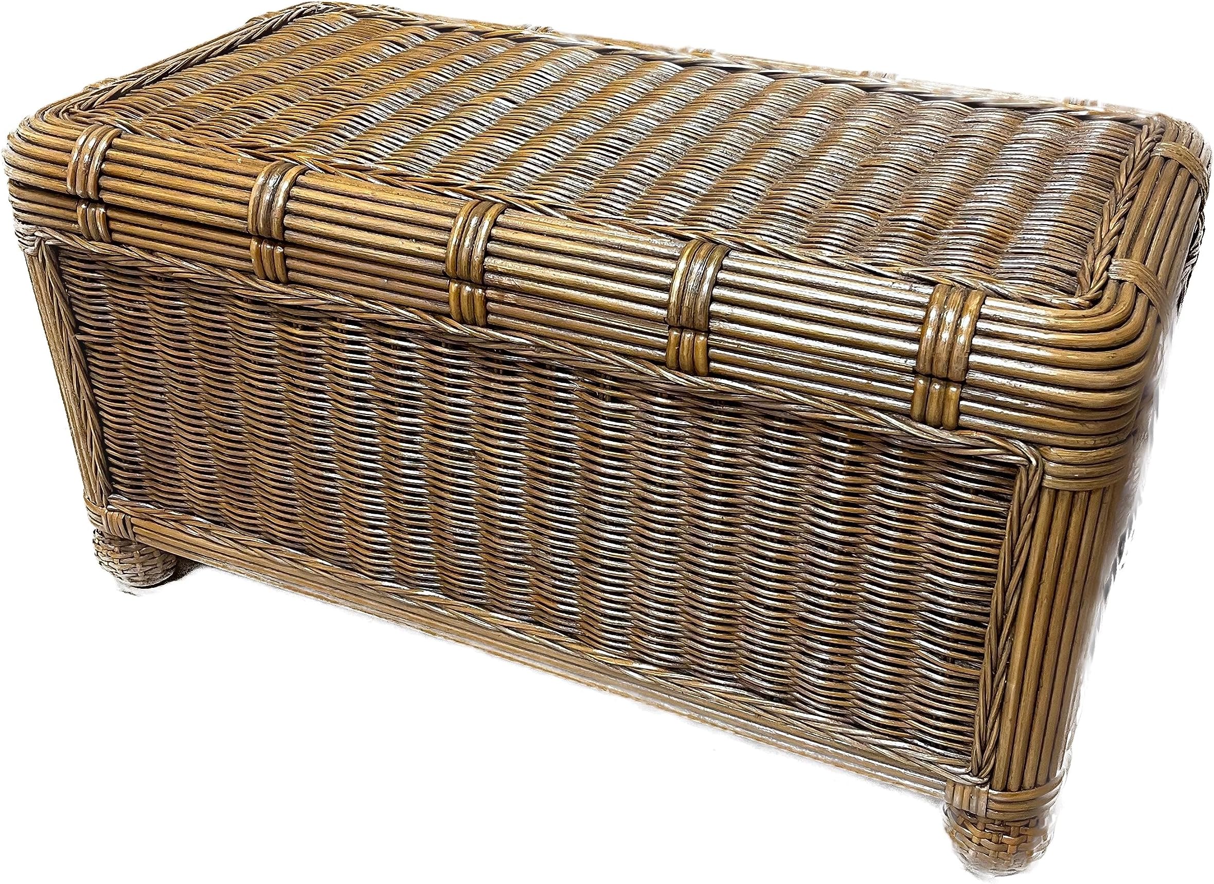 Amazon.com: White Wicker Trunk - Wood Lined Storage Chest : Home & Kitchen