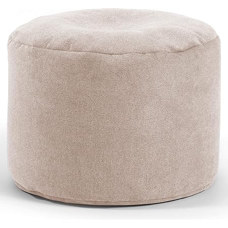 Rebecca Mobili Pouf Beige, Sitzbank rund gepolstert, Wohnaccessoires ...