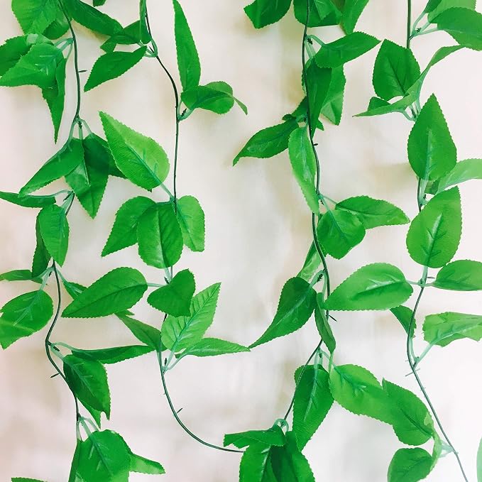Rain Forest Artificial Plant Vines (Value Pack of 2 x 8 ft, Green ...