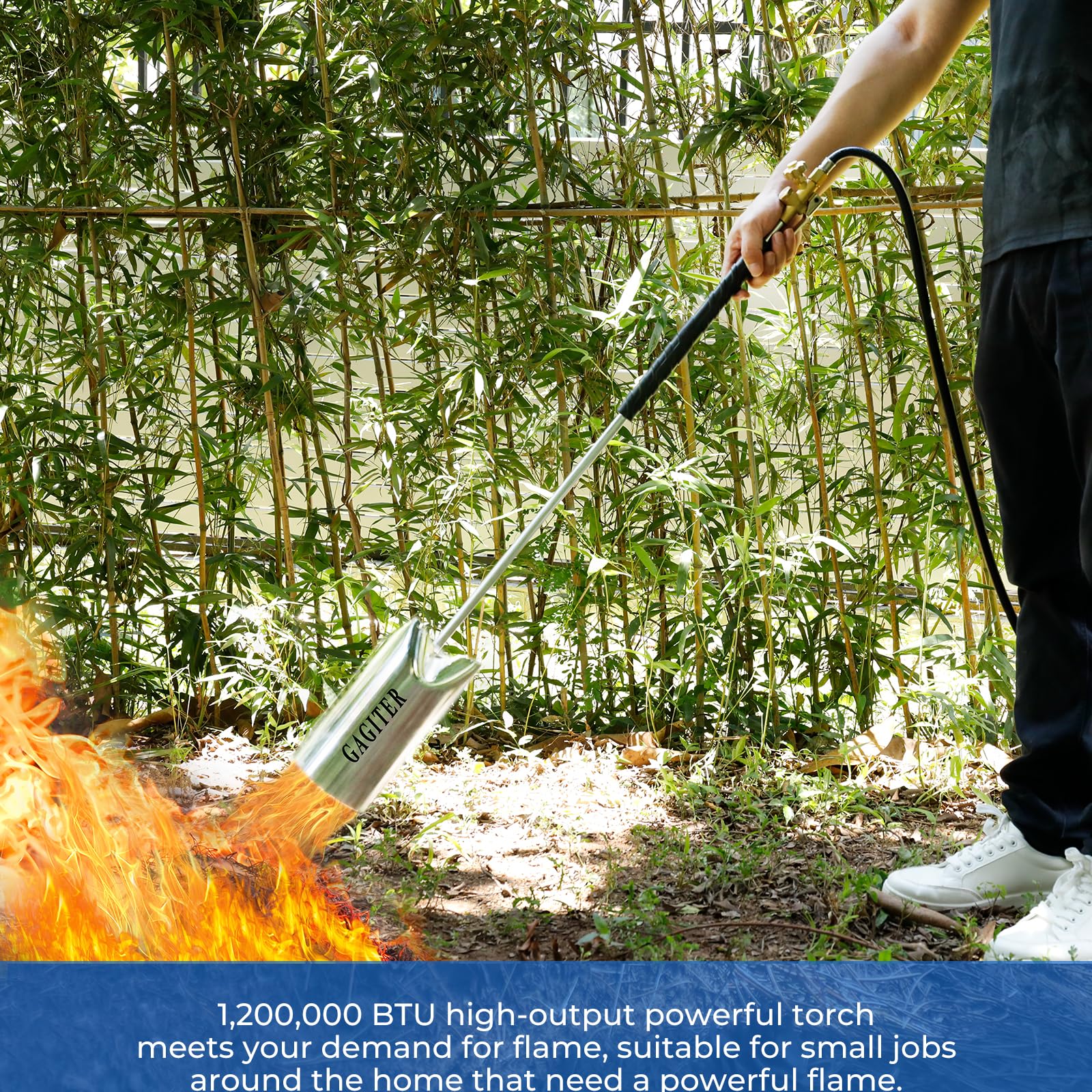 Propane Torch Weed Burner Kit, High Output 1,200,000 BTU with 10FT Hose ...