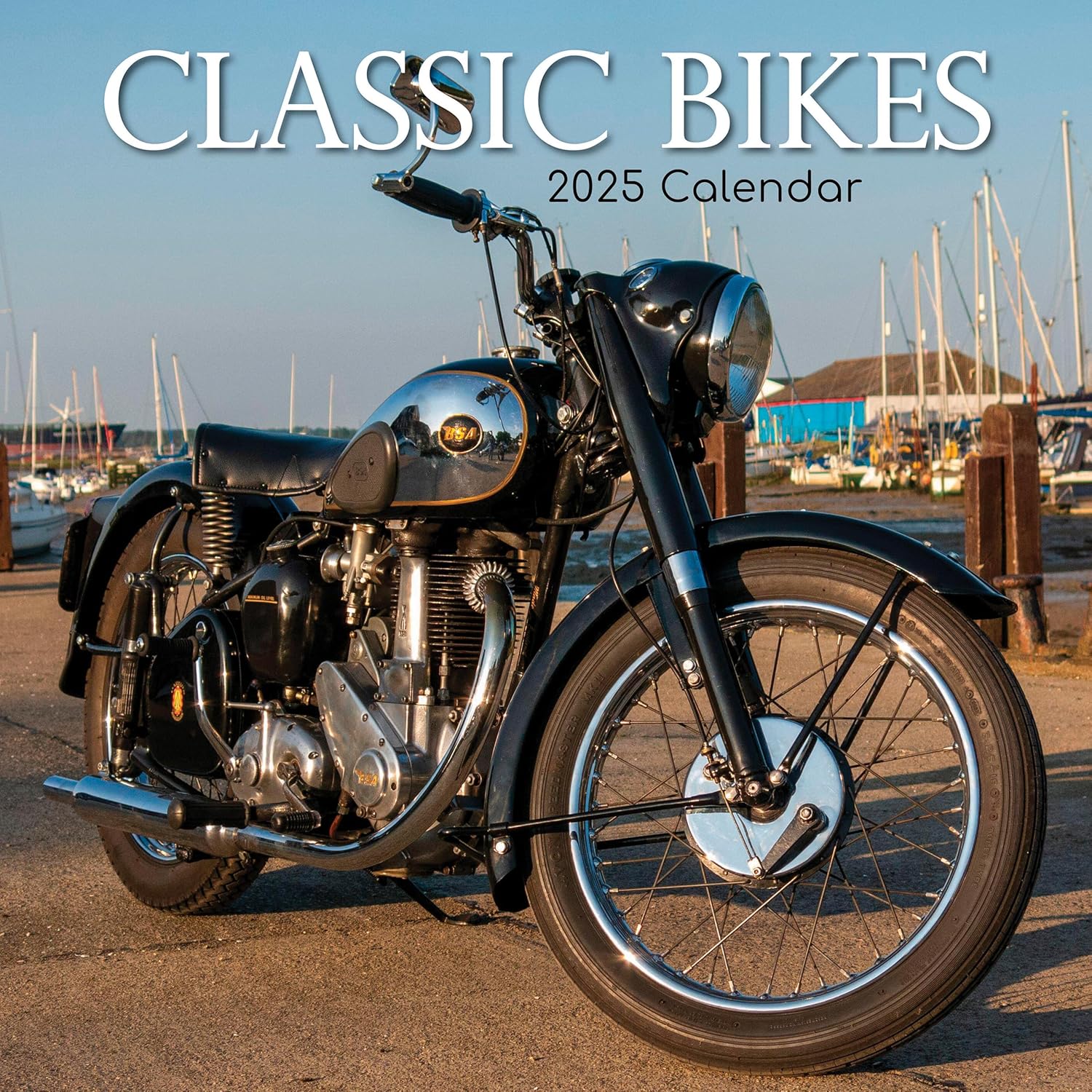 2025 Square Wall Calendar - Classic Bikes 12 x 12 Inch Monthly View, 16 ...